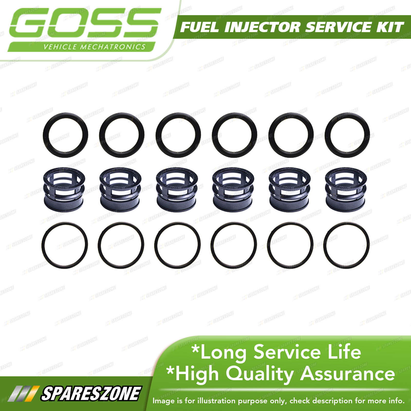 Goss Fuel Injector Service Kit for Ford Falcon EA EB 3.2L 3.9L 1988 ...
