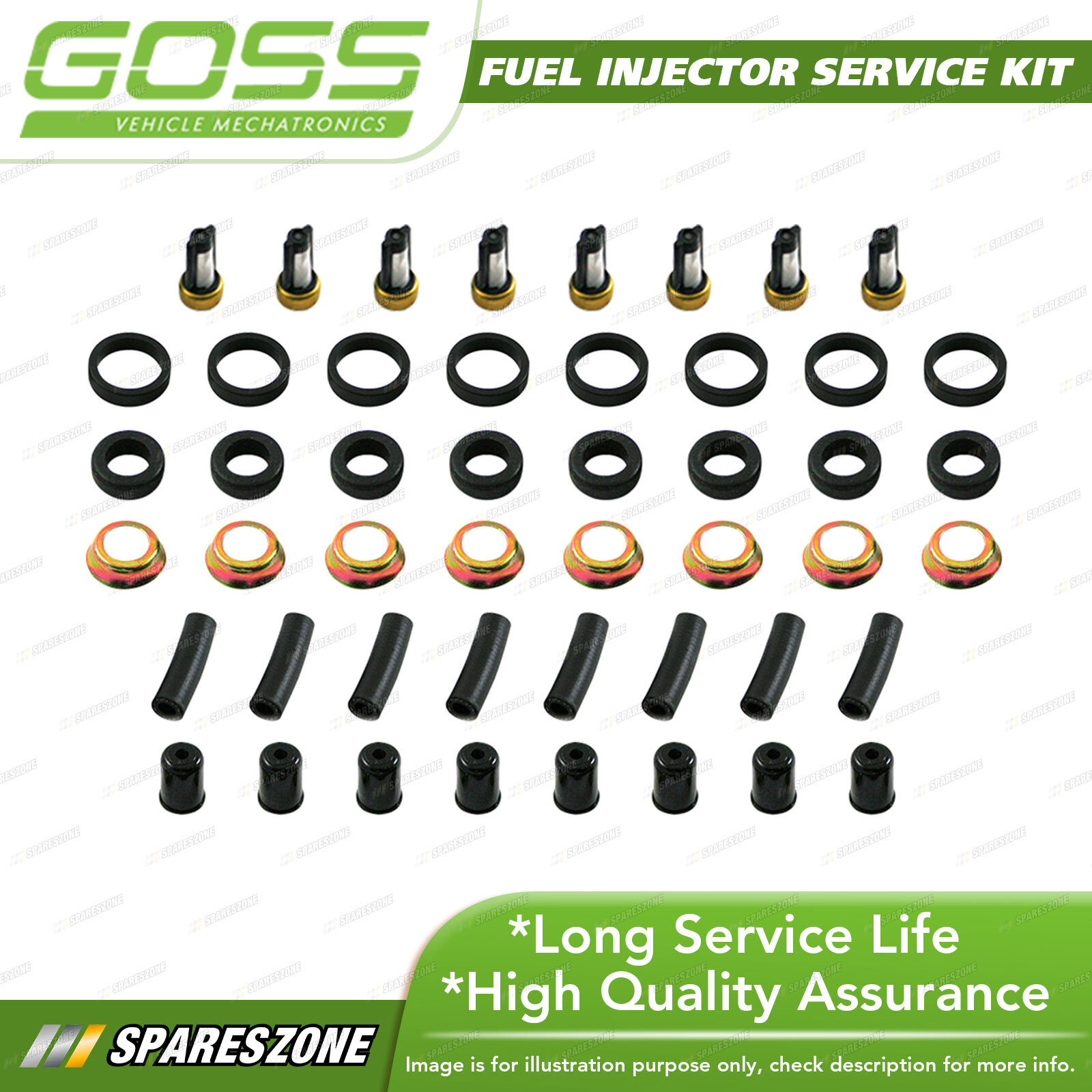 Goss Fuel Injector Service Kit for Land Rover Range Rover 22D 23D 3.5L ...