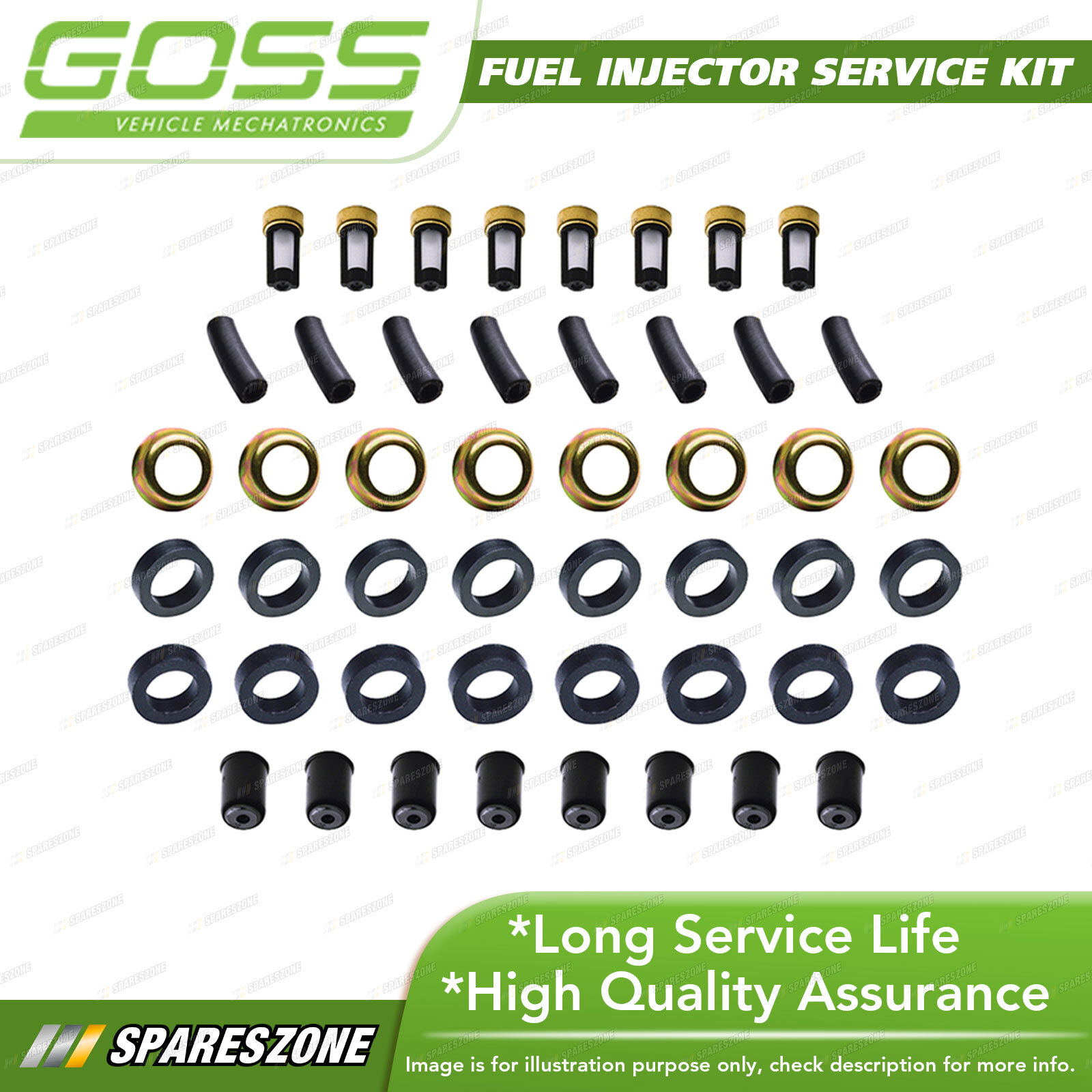Fuel Injector Service Kit for Mercedes Benz 450SE SEL SL SLC W116 R107 4.5L