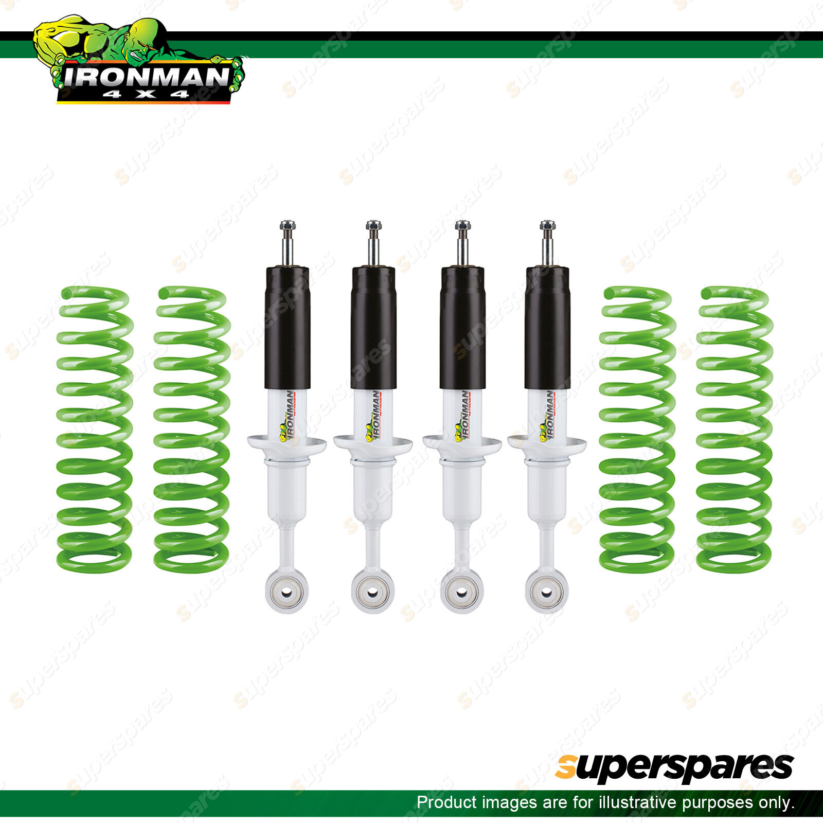 Rear Ironman 4x4 Performance Nitro Gas Shocks Suspension Kit REN001BKG 4WD