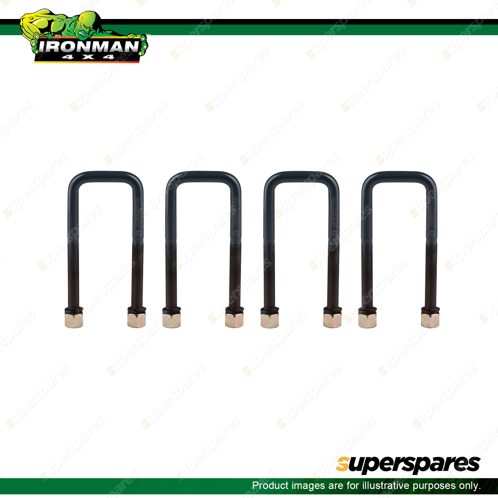 Ironman 4x4 Rear Suspension Parts Leaf Springs U-Bolt Kit Offroad 4WD ...