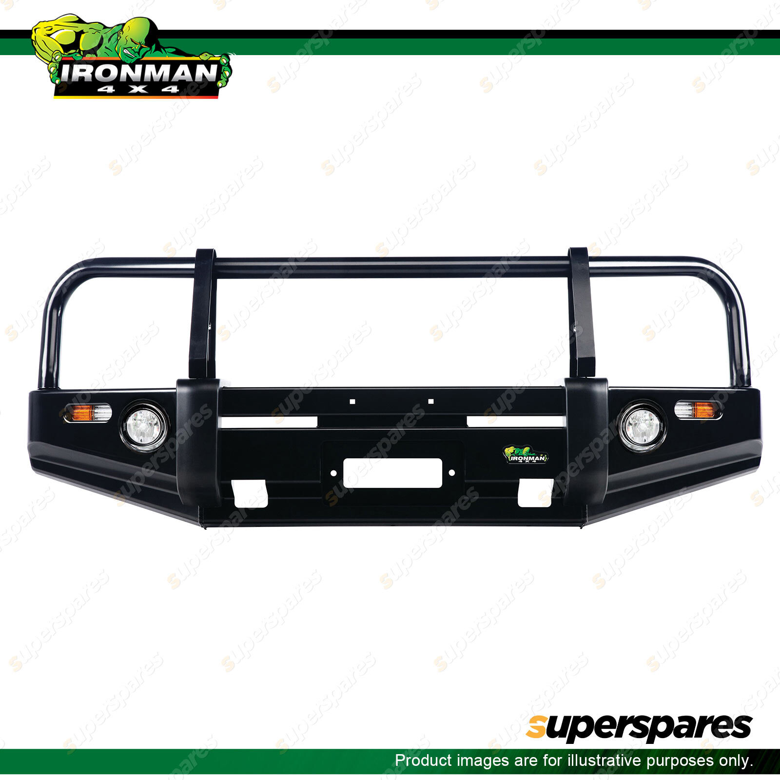 Ironman 4x4 Deluxe Commercial Winch Bumper Bull Bar BBCD074 Offroad 4WD