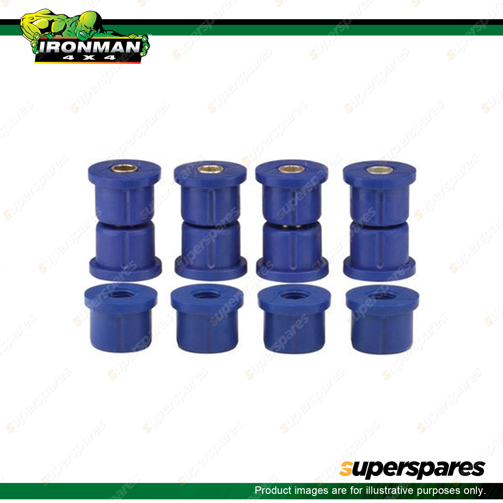 Ironman 4x4 Rear Polyurethane Leaf Spring Bush Kit - 1154UK to Suit ...