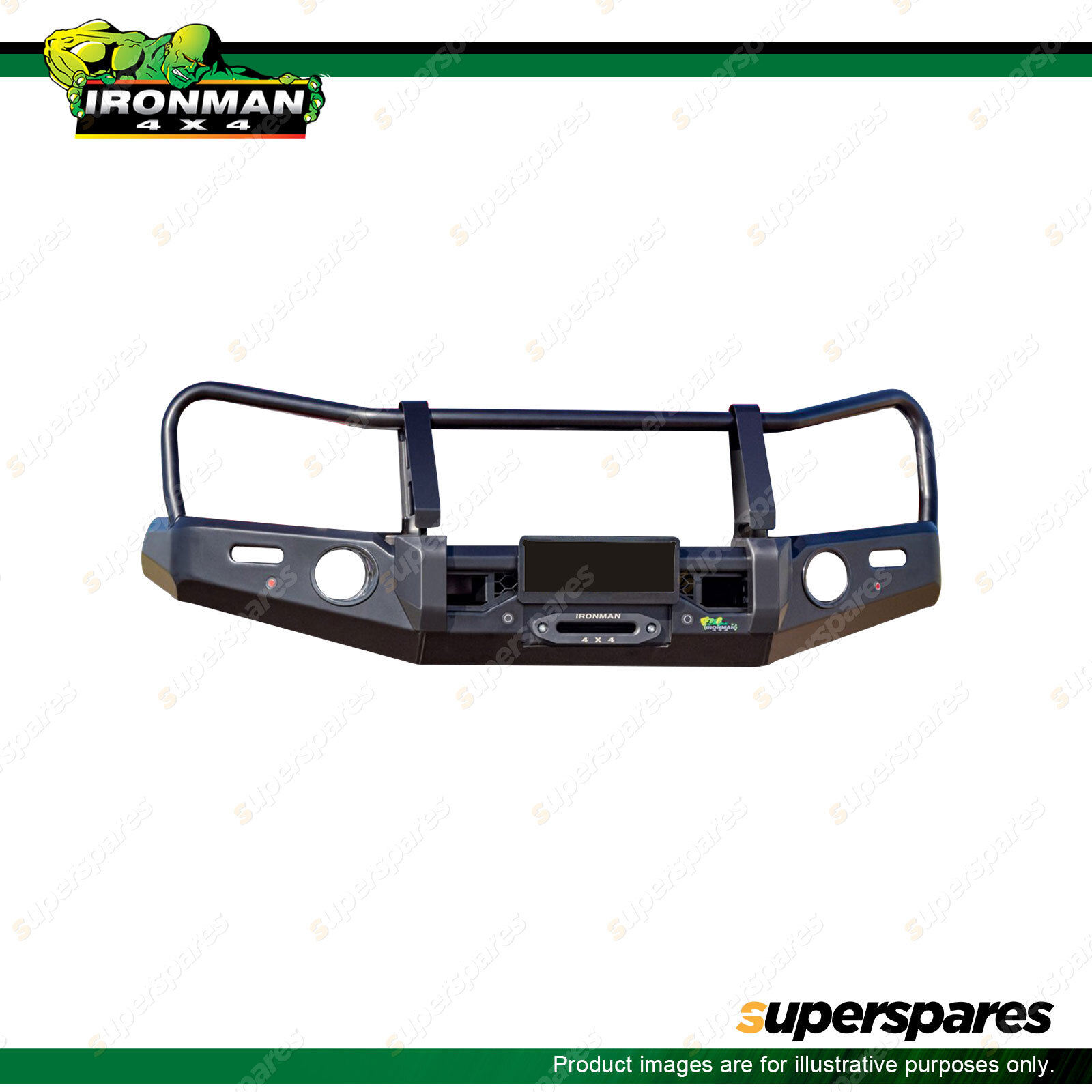 Ironman 4x4 Steel Winch Bull Bars Commercial Deluxe Bar BBCD088 4WD Offroad