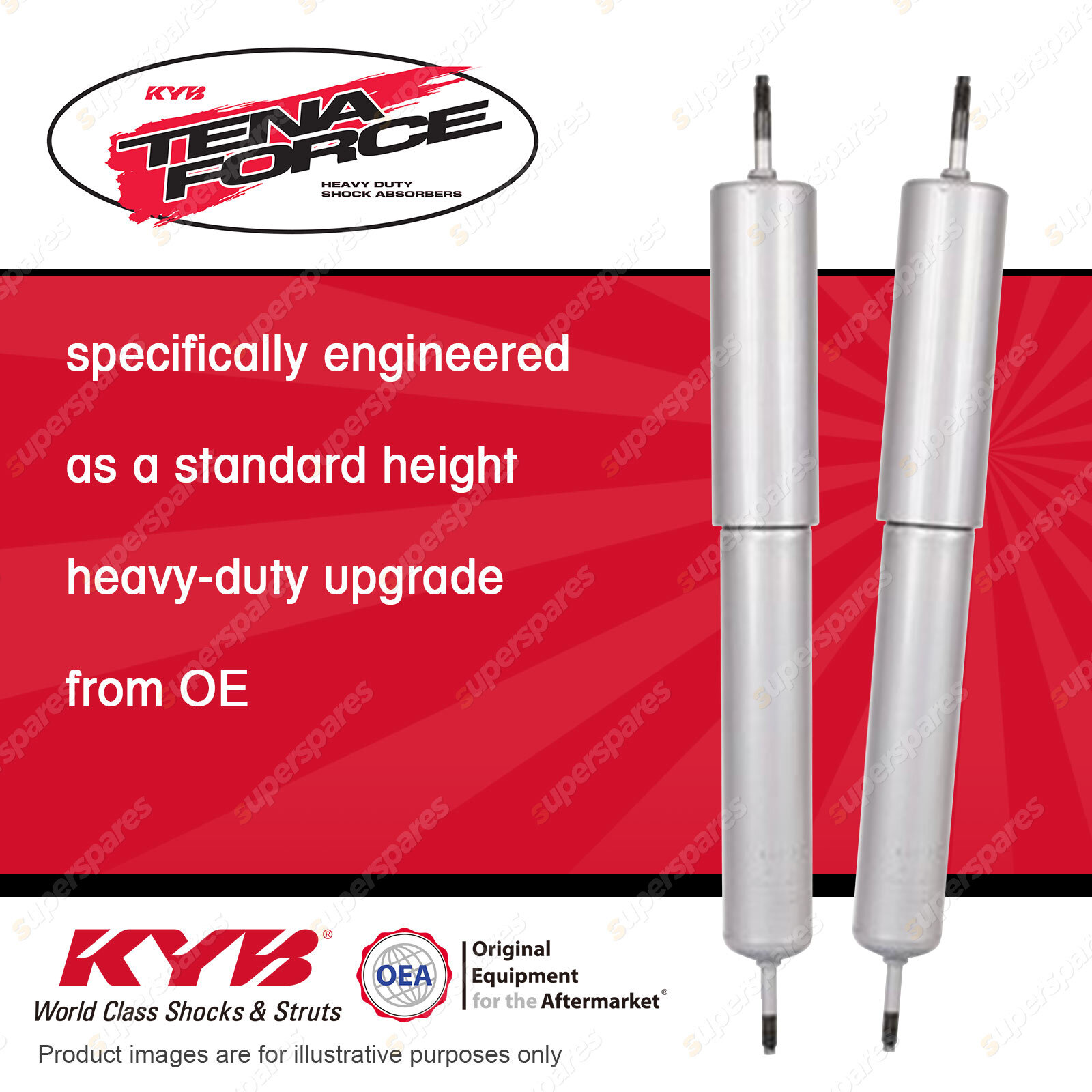 Rear Tena Force Shocks for Ford Falcon EA EB ED EF XA XB XC XD XE XF XR ...