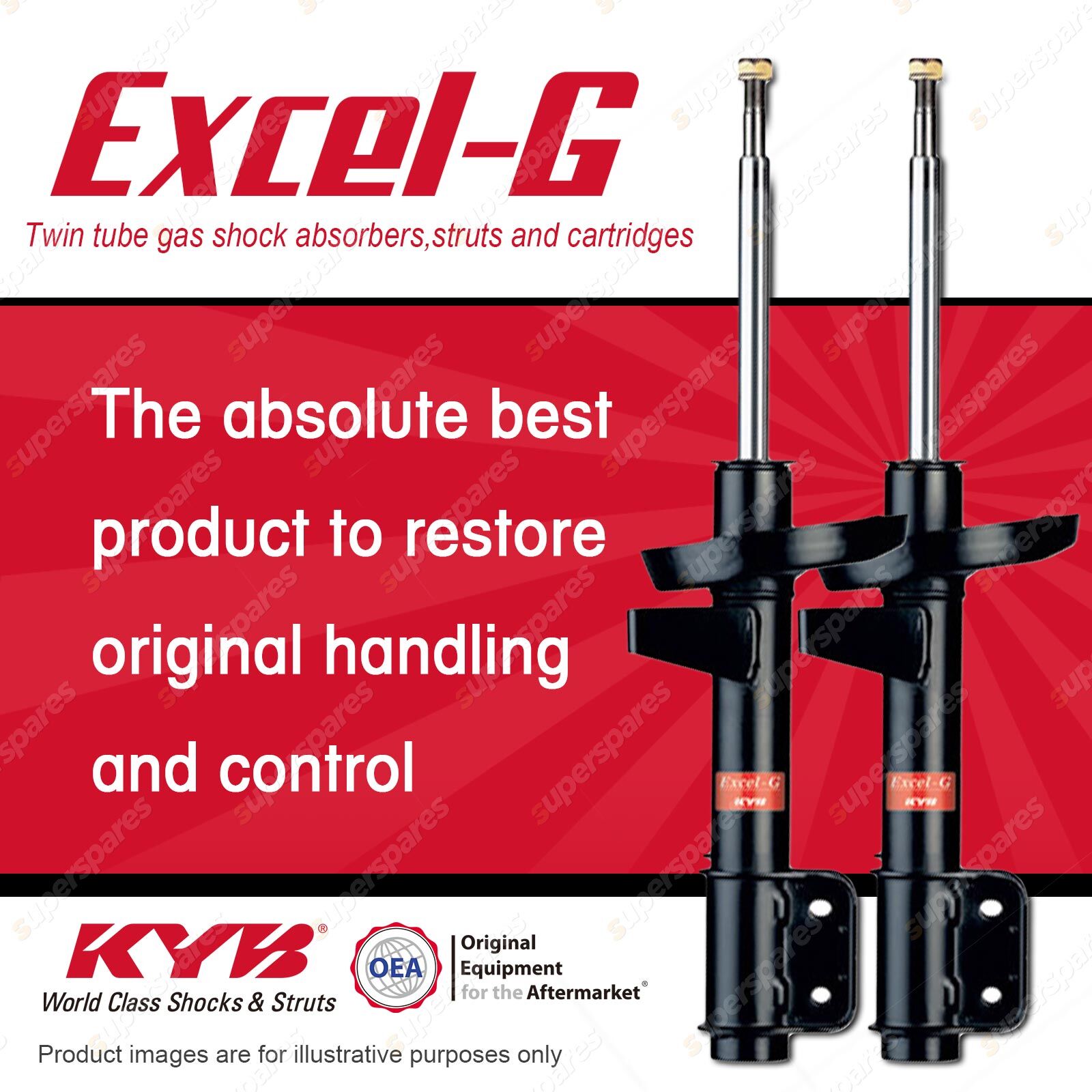 2 x KYB Front Excel-G Strut Shock Absorbers for Nissan Juke F16 ST SUV ...