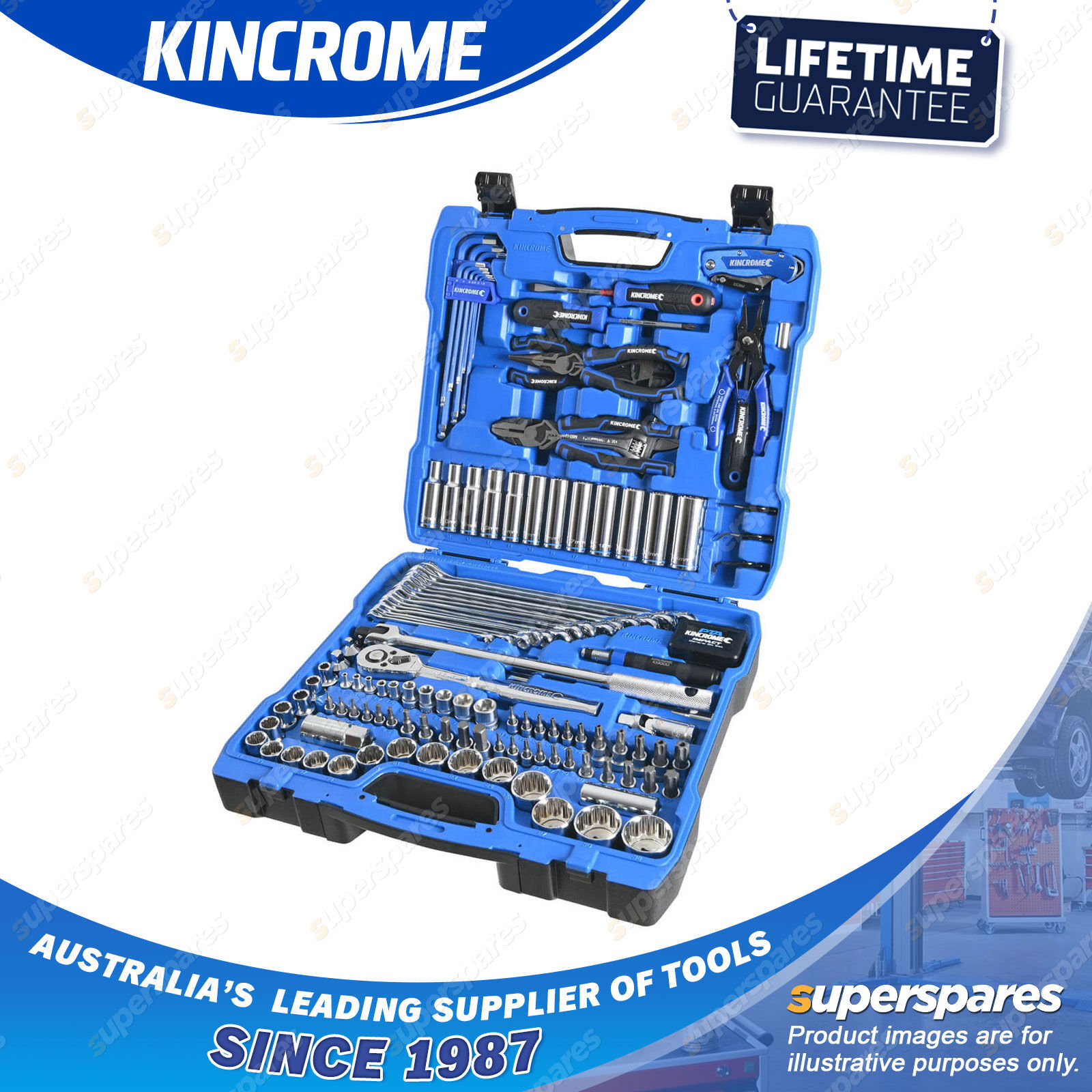 150 Pcs of Kincrome Portable Tool Kit - 1/2" Sockets & Accessories ...