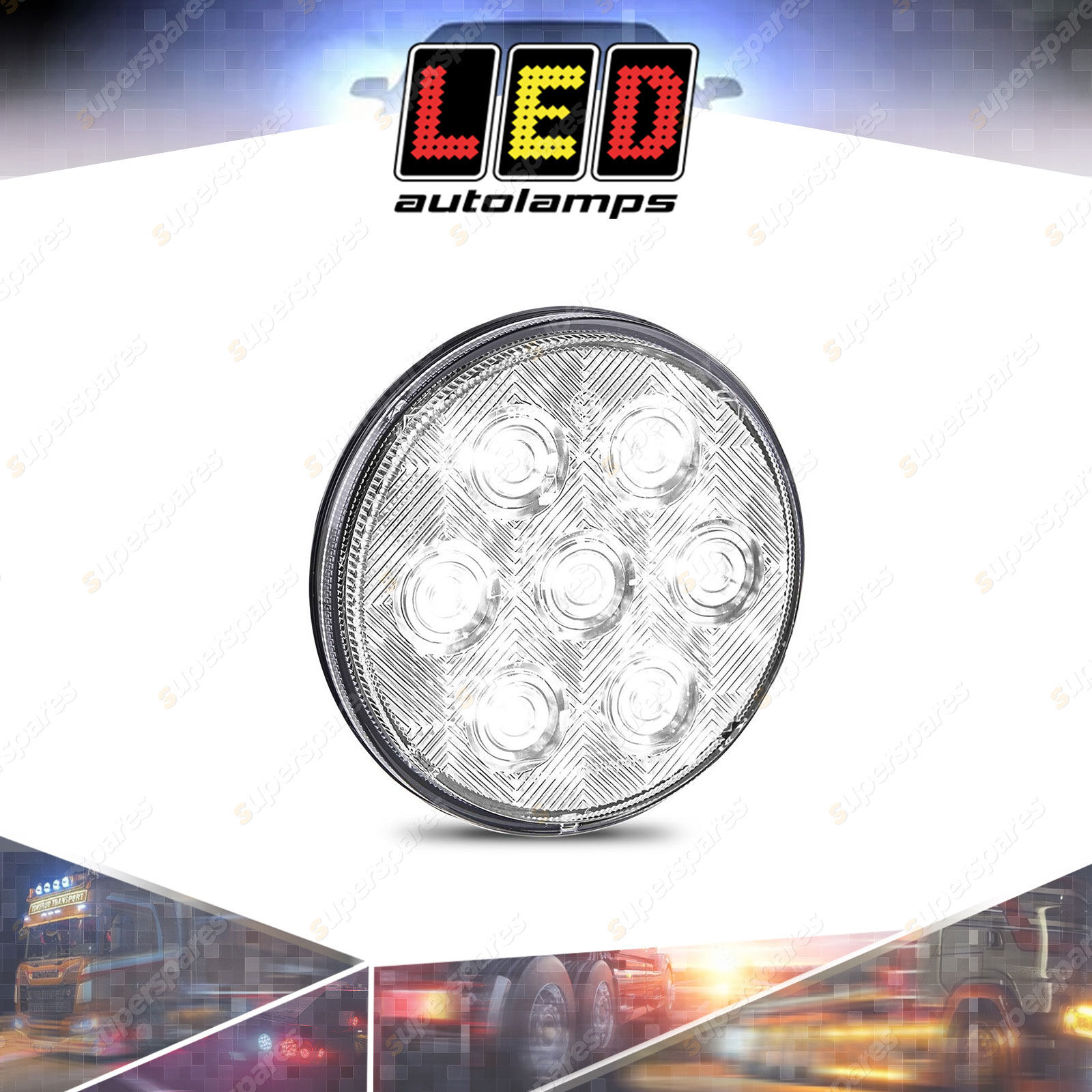 LED Autolamps White Reverse Light White Lens Light Only 12-24V 20 LED Lamp