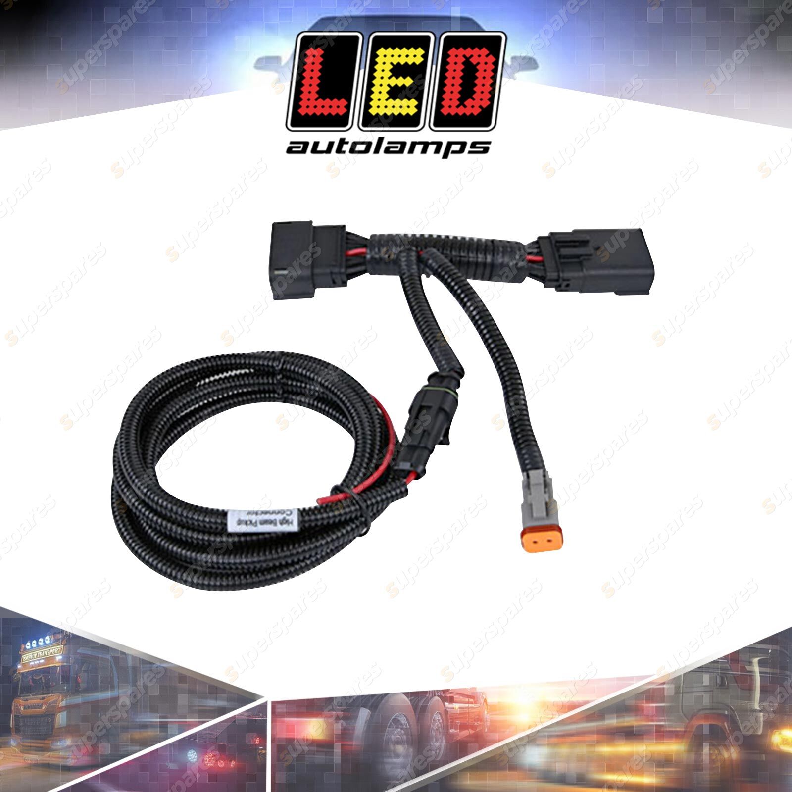 LED Autolamps Light Bar Patch DT Plug Driving Lamp Patch Lead for Ford Ranger