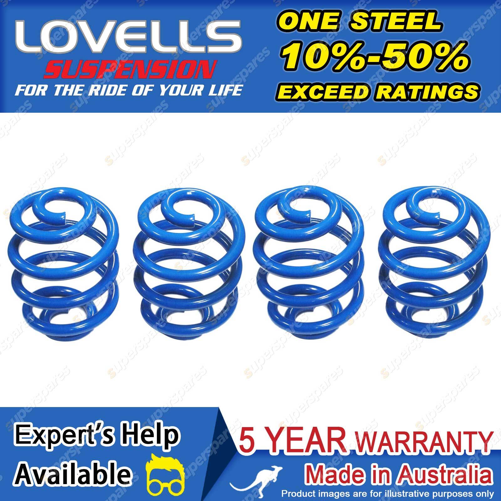 Front + Rear Super Low Coil Springs for Holden Commodore VF Ute w/FE2 ...