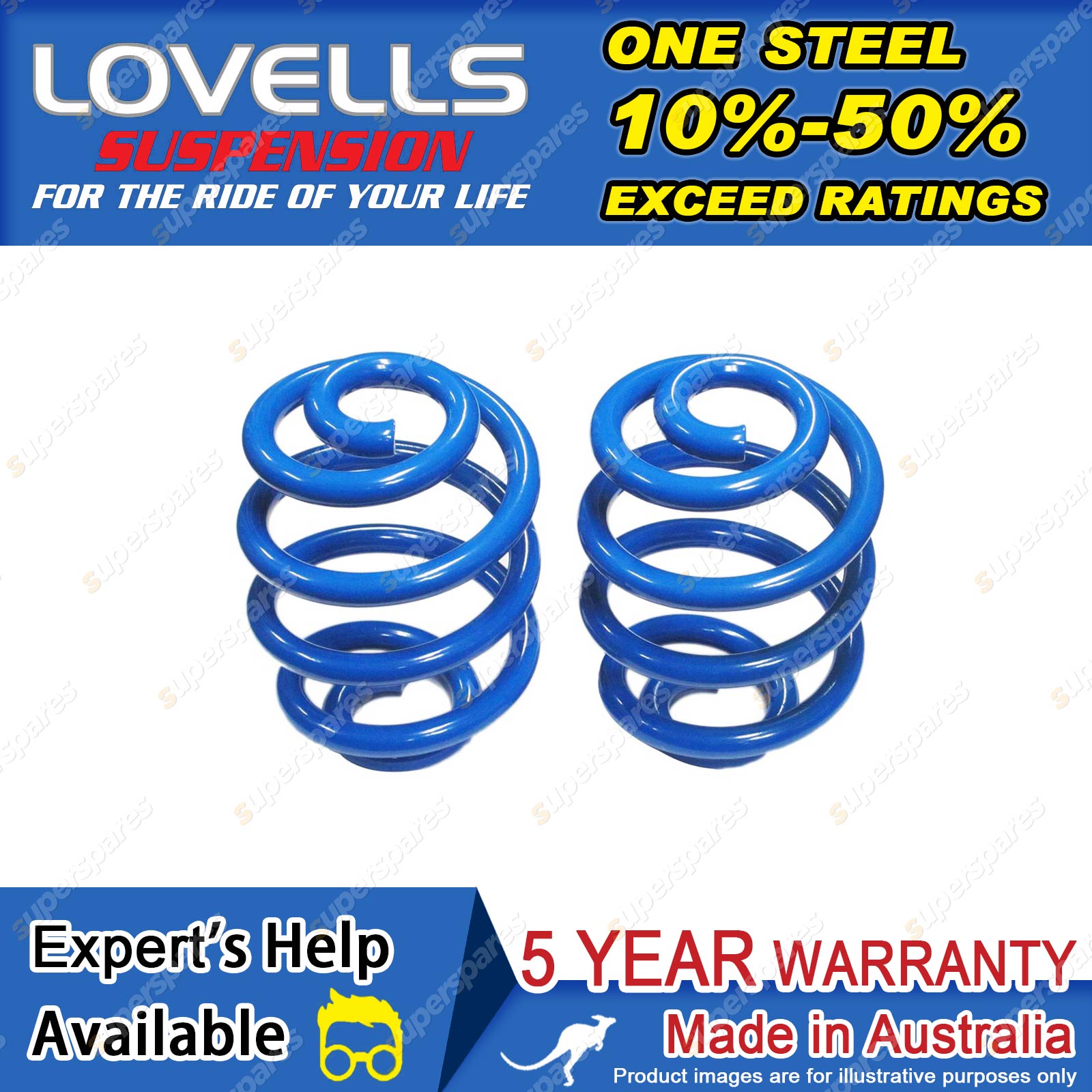 Lovells Front Super Low Coil Springs for Toyota Corolla Seca ZRE152R ...