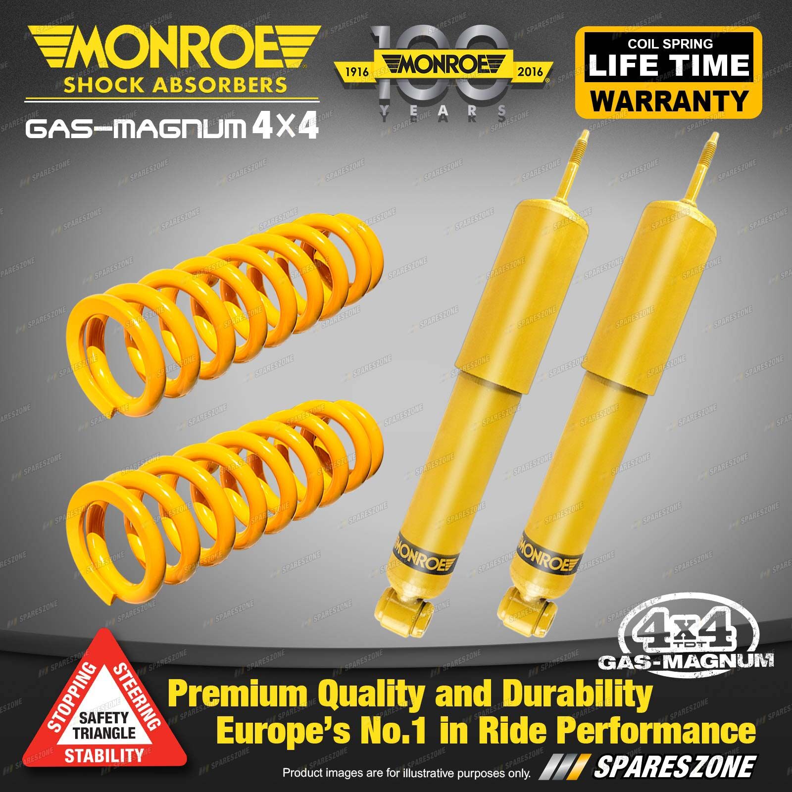 Rear Raised 300-500KG Monroe Shock Absorbers King Springs for Ford ...