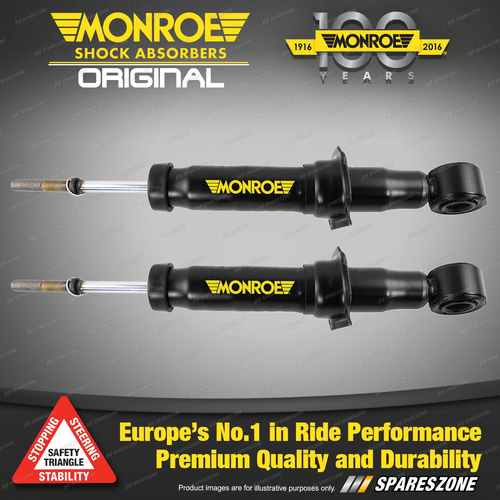 Rear Monroe Original Shock Absorbers for TOYOTA STARLET EP91 Hatchback ...