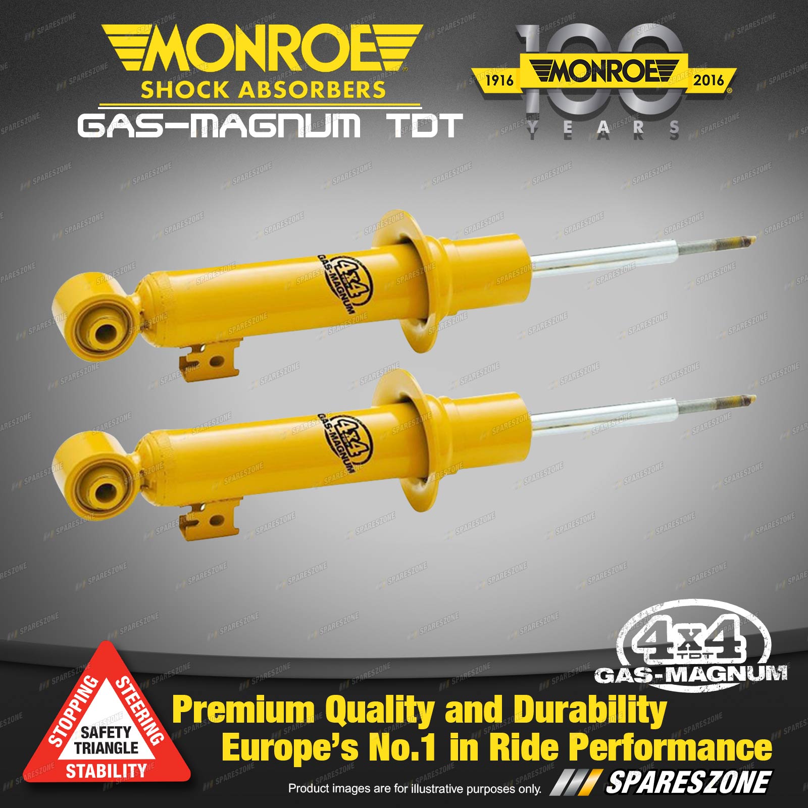 Front Monroe Magnum TDT Shock Absorbers for Nissan Pathfinder R51 2.5 4 ...