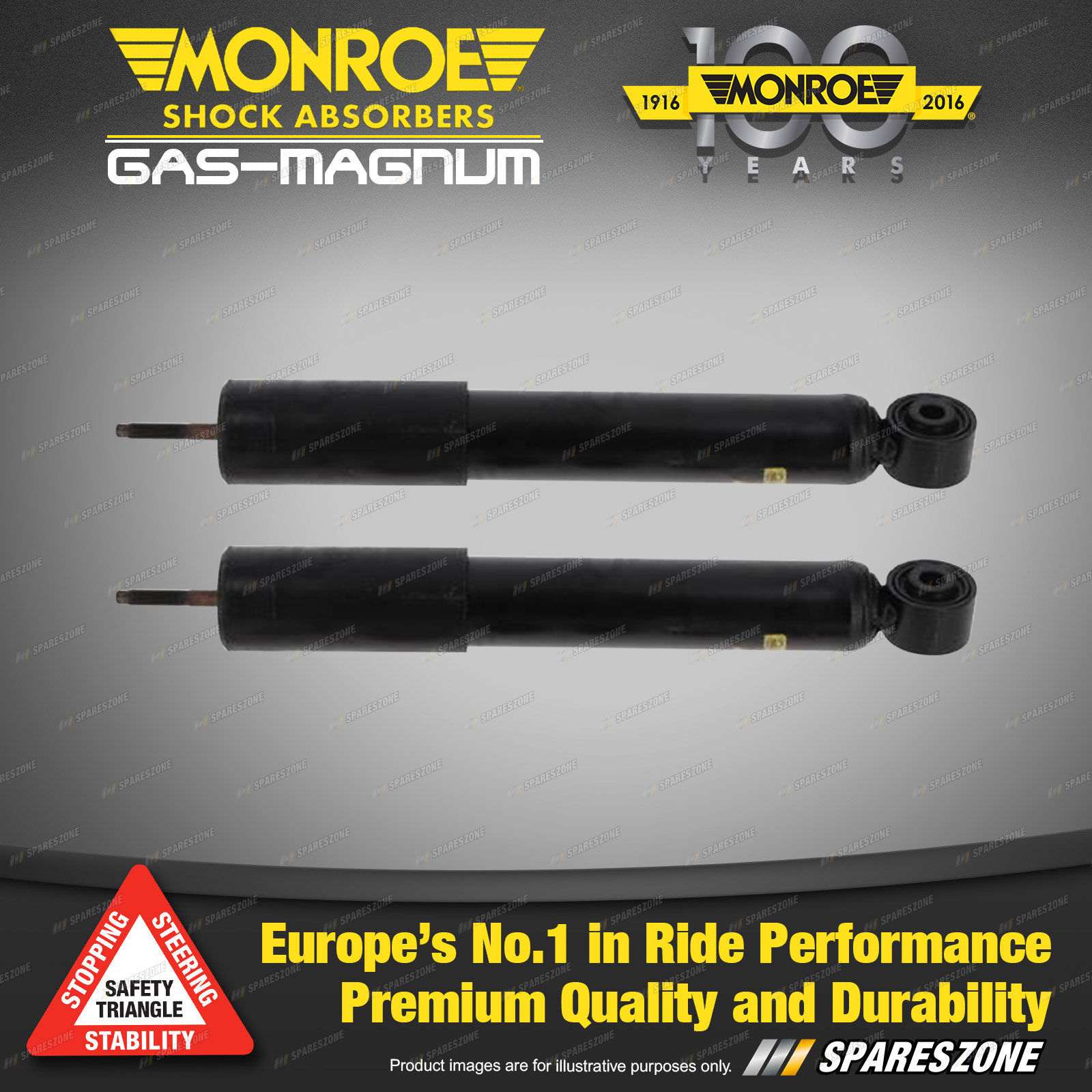 2x Front Monroe Gas-Magnum Shock Absorbers for Mercedes Benz M-Class ...
