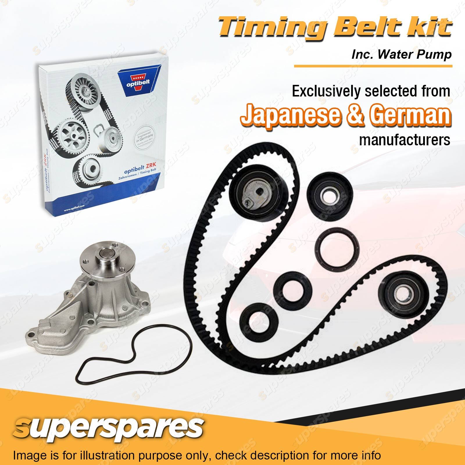 Timing Belt Kit & Water Pump for Renault Scenic I/101Kw 2.0L 16V 4CYL ...