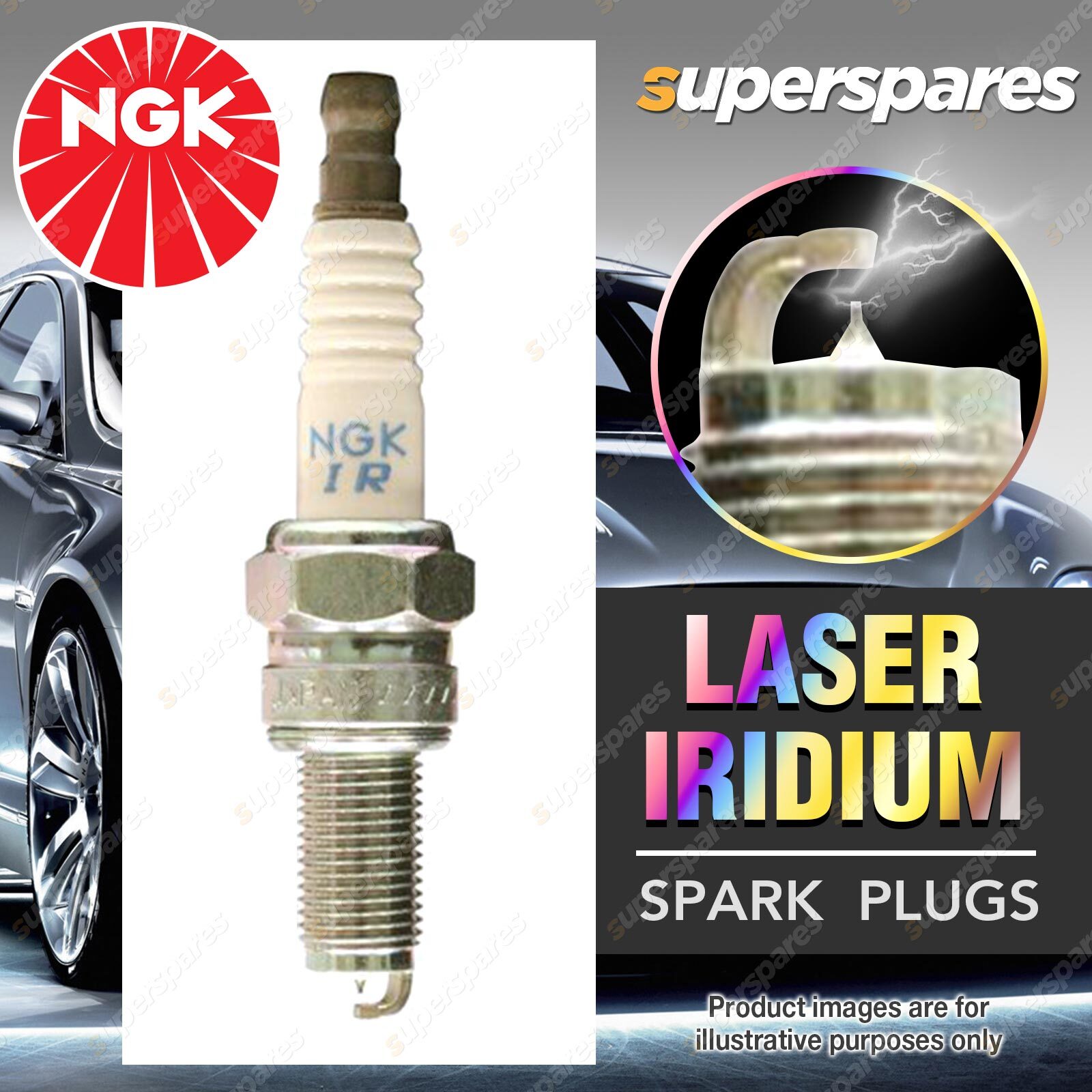 NGK Laser Iridium Spark Plug CR8EIB-10 - Japanese Industrial Standard Ignition