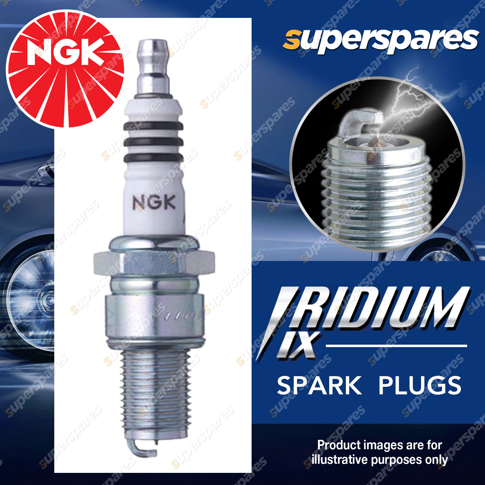 NGK Spark Plug Iridium IX Series BR9EIX Substitute for B9EGV Premium Quality