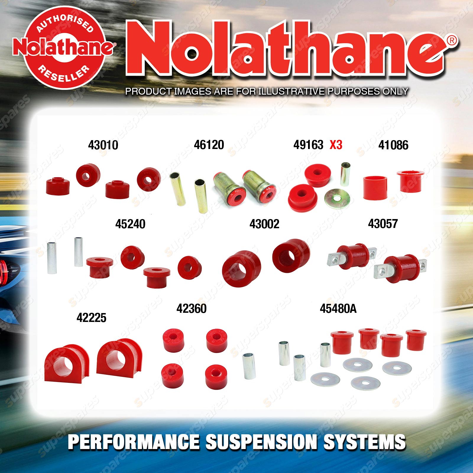 Front Nolathane Suspension Bush Kit for MITSUBISHI PAJERO NH NJ NK NL ...
