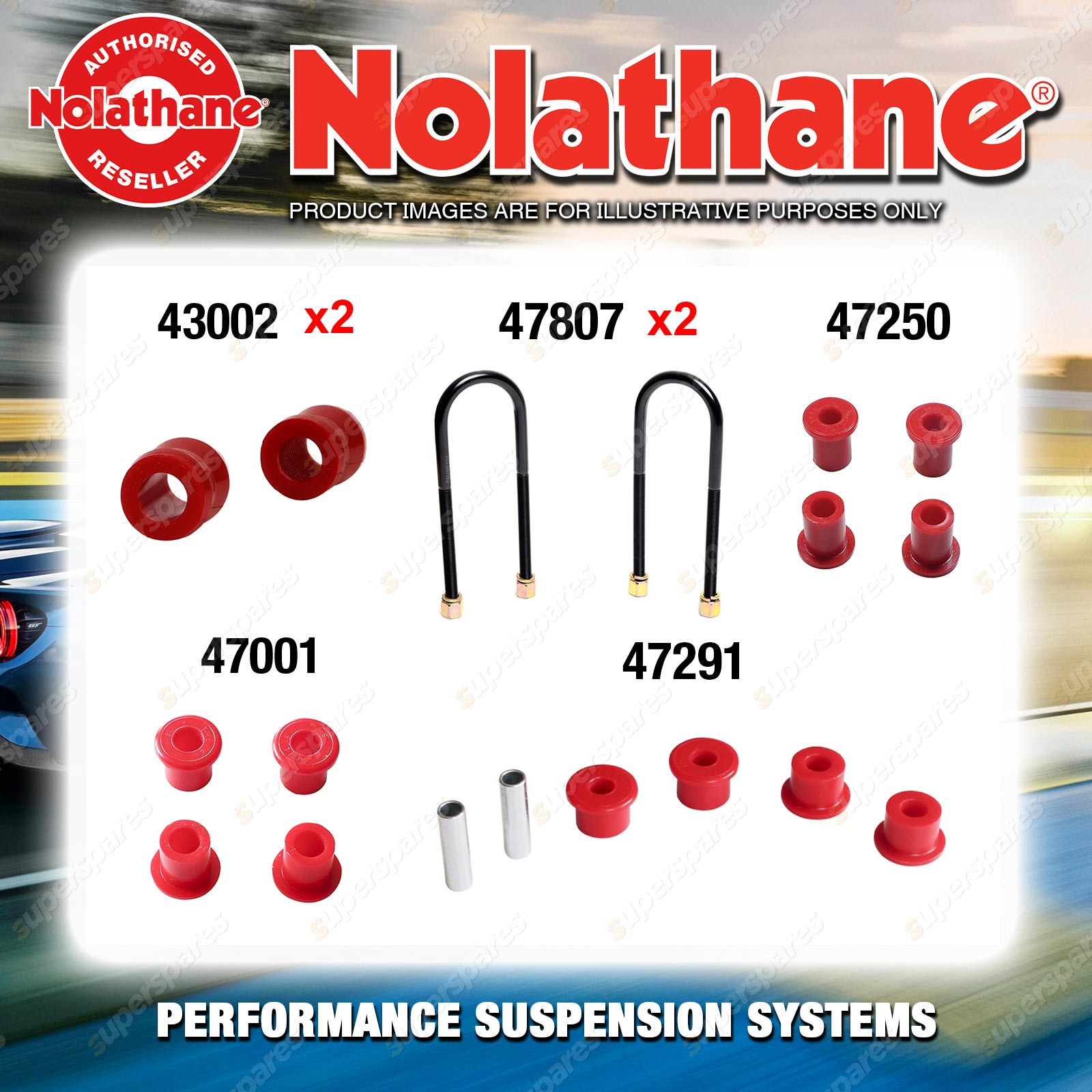 Rear Nolathane Bush Kit for TOYOTA HILUX KZN165 LN167 172 RZN169 174 ...