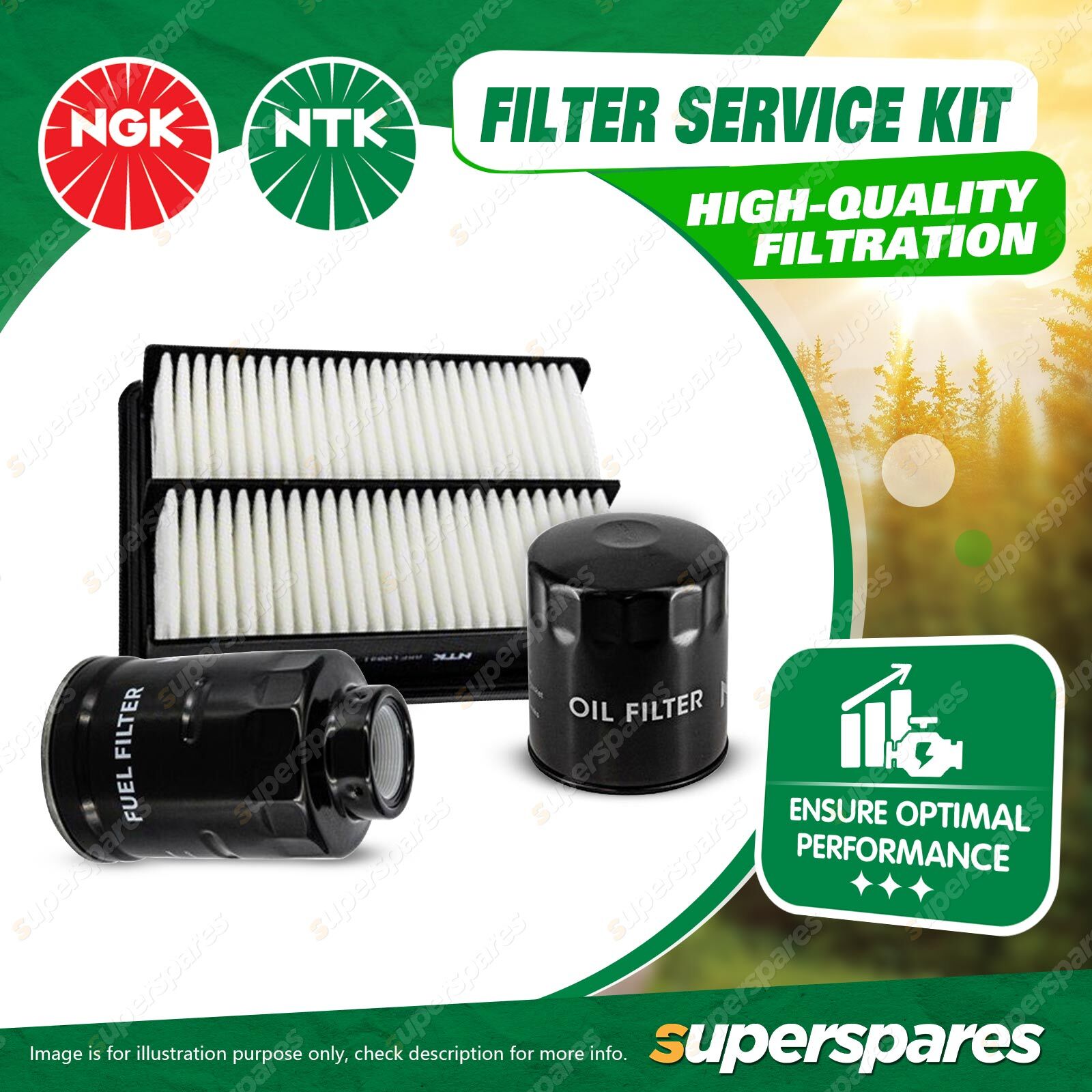 NTK Air Oil Fuel Filter Kit for HSV Avalanche Clubsport GTS Maloo ...