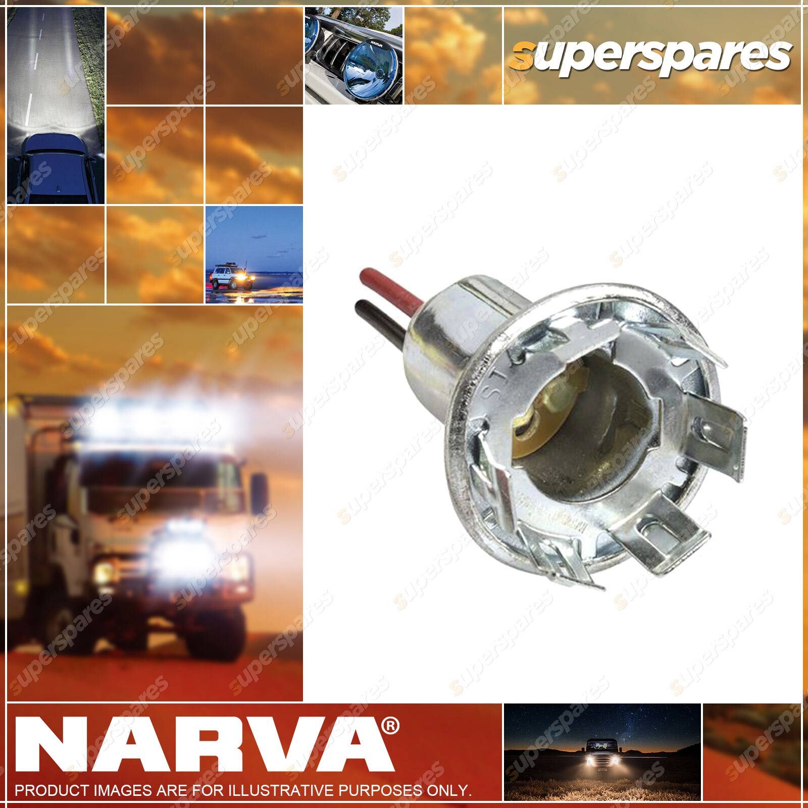 Narva Bayonet Cap Globe Holder Suits BAY15d globes - Blister pack of 1