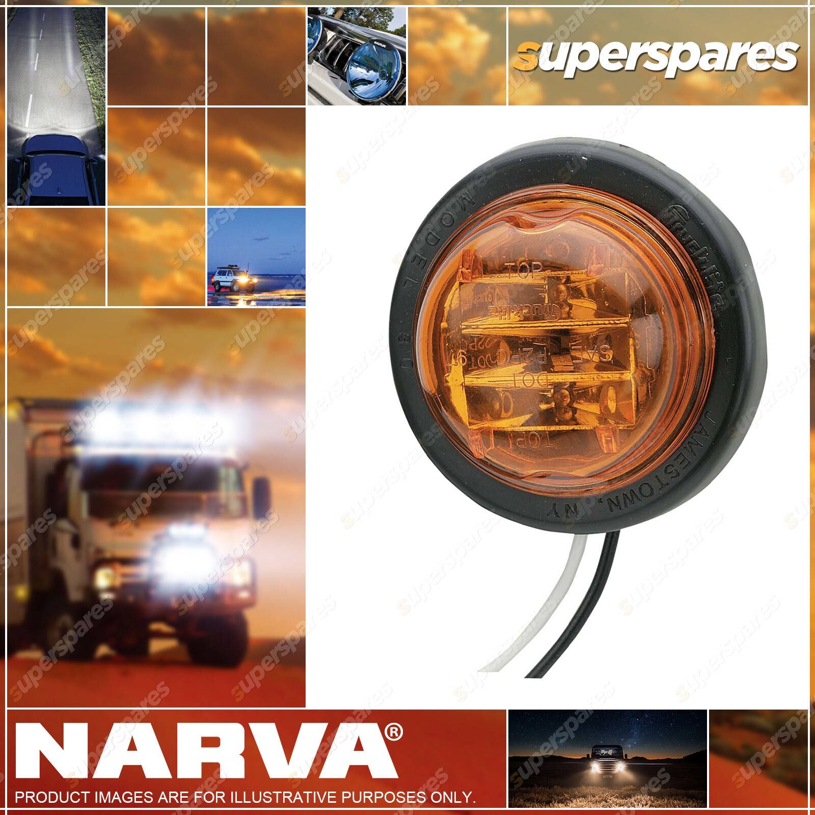Narva 12V L.E.D Model 30 Side Direction Indicator Or External Cabin ...