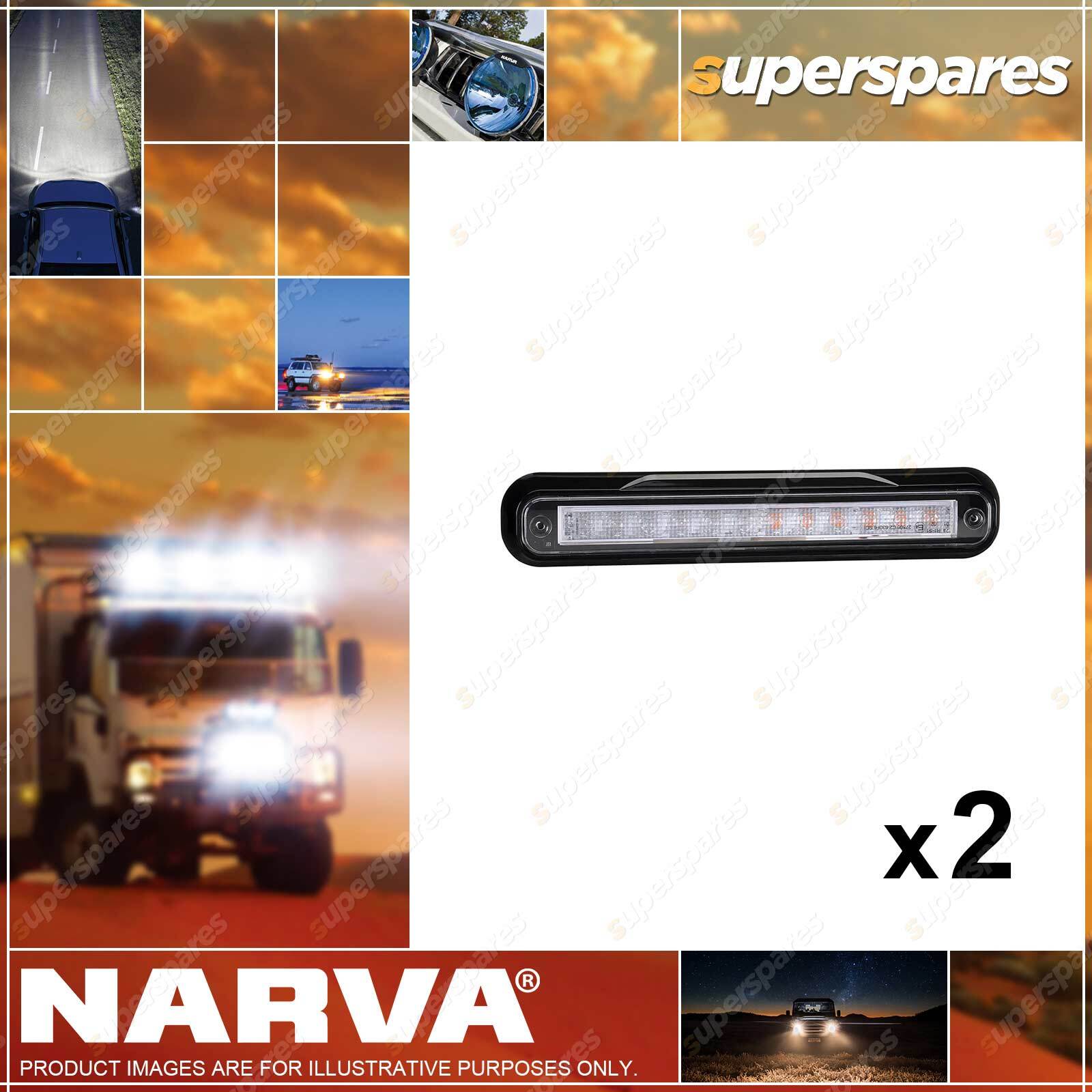 2 x Narva 9-33 Volt Model 39 Combo Black Base DIR Indicator/Stop/Tail ...