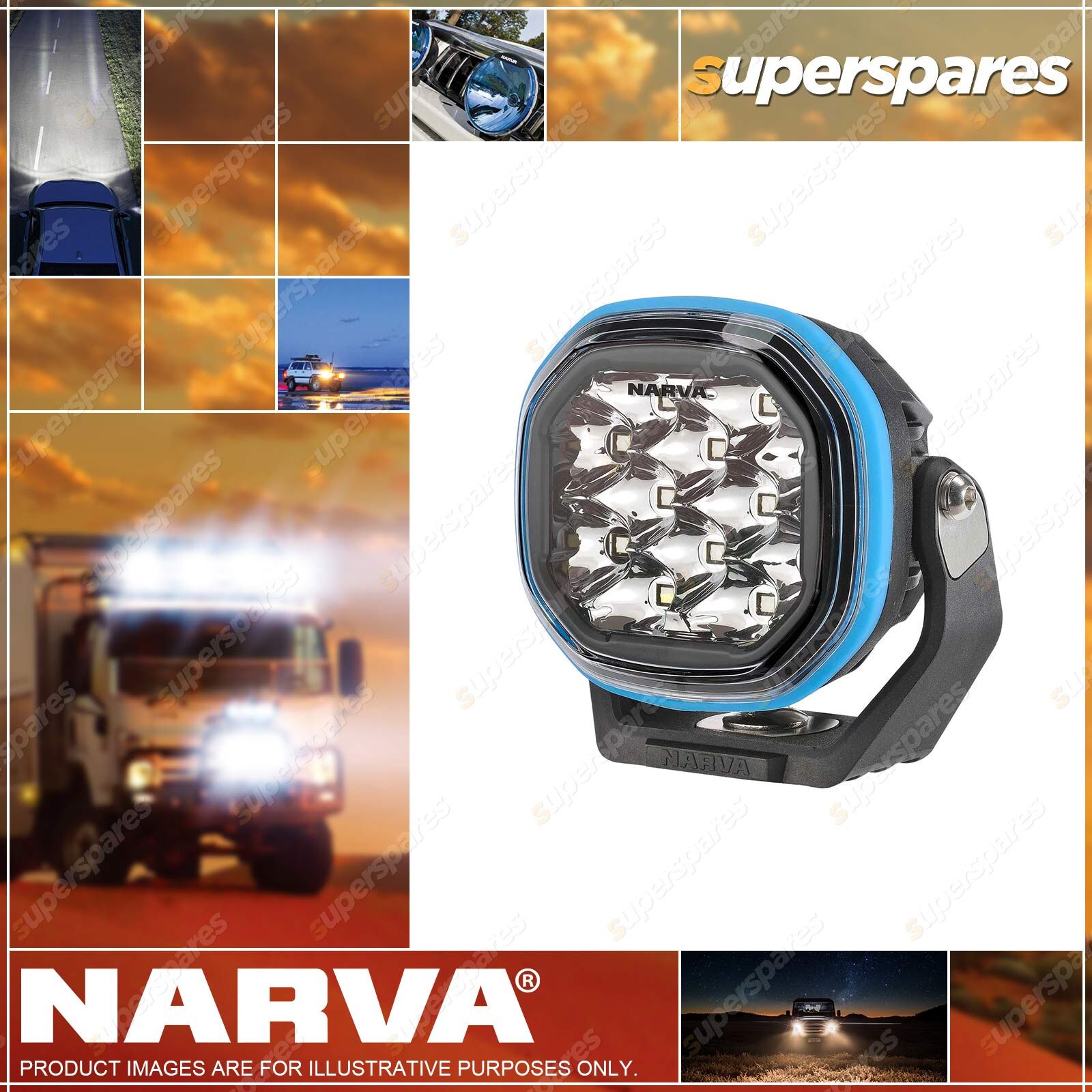 Narva 4" 4 inch EX2 Driving Lamp (Single) LED Driving Light with 12 LEDs
