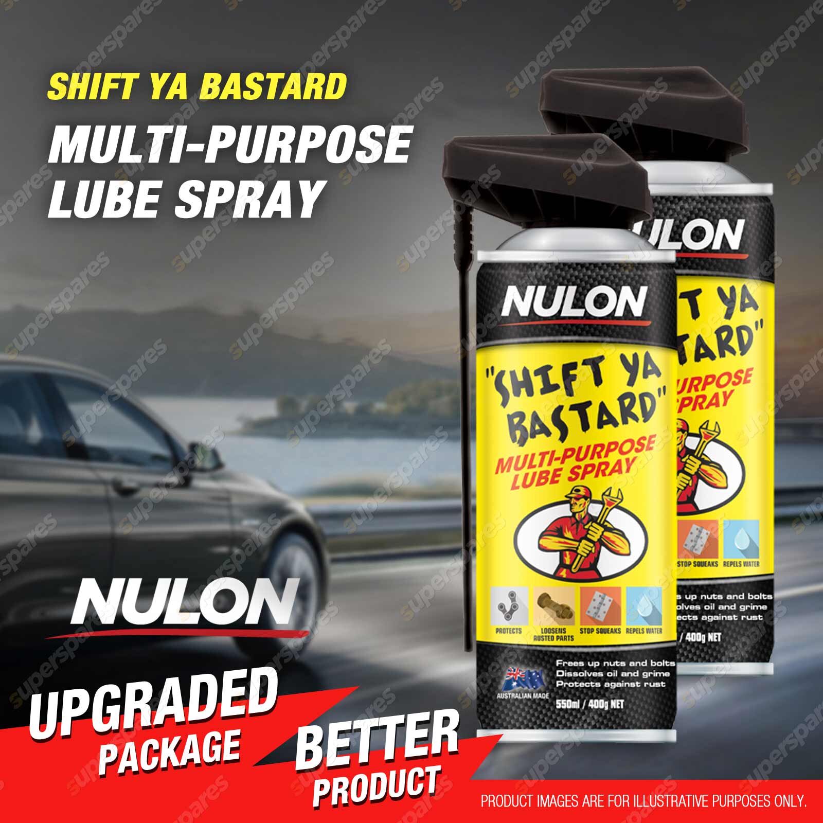 2 x Nulon Pro-Strength Shift Ya Bastard Multi-Purpose Lube Spray SHIFT550