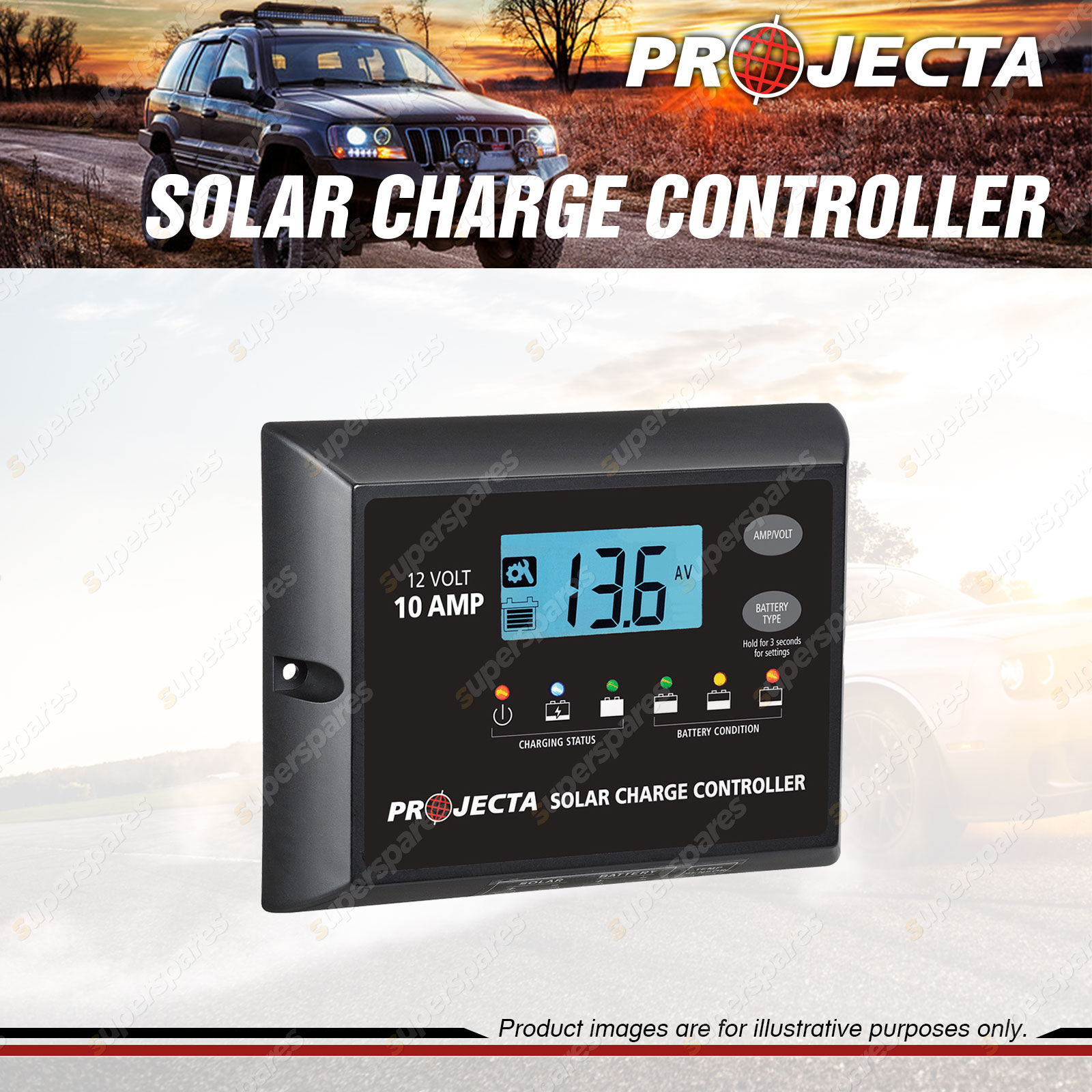Projecta Automatic 12V 10A 4 Stage Sophisticated Solar Charge ...