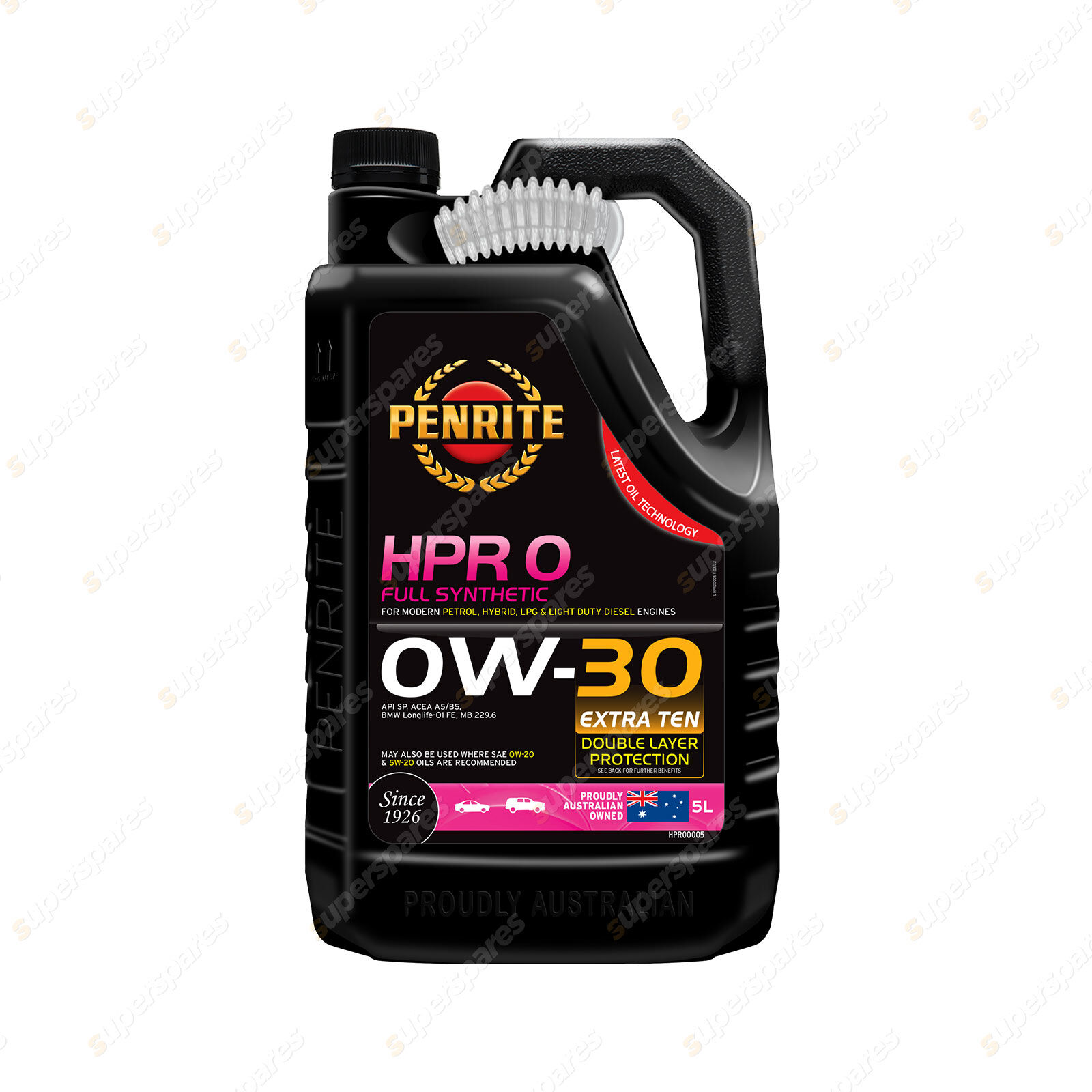 Penrite Full Synthetic HPR 0 SAE 0W-30 Engine Oil 5 Liter - HPR00005