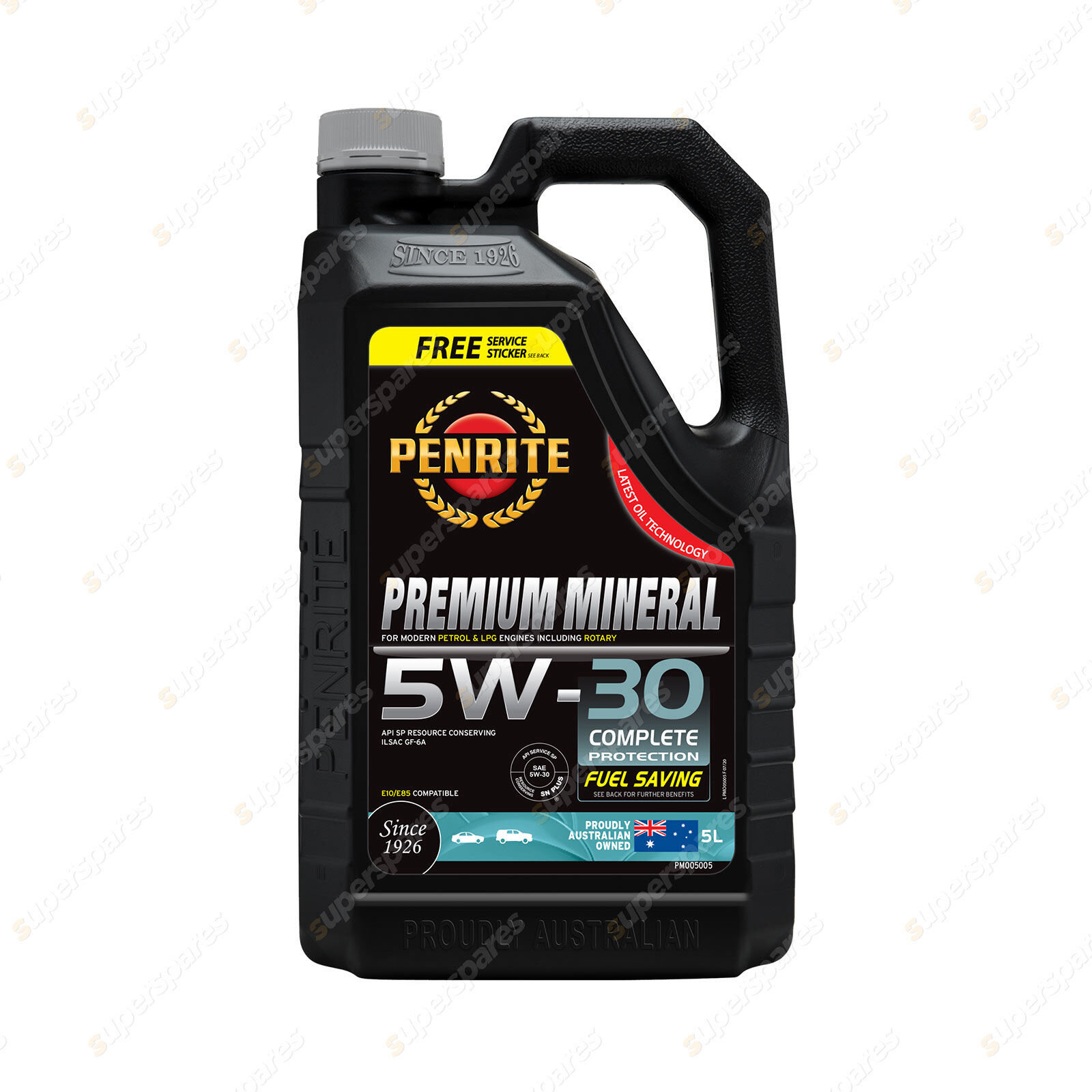 1 x Penrite Premium Mineral SAE 5W-30 Engine Oil 5 Liter - PMO05005