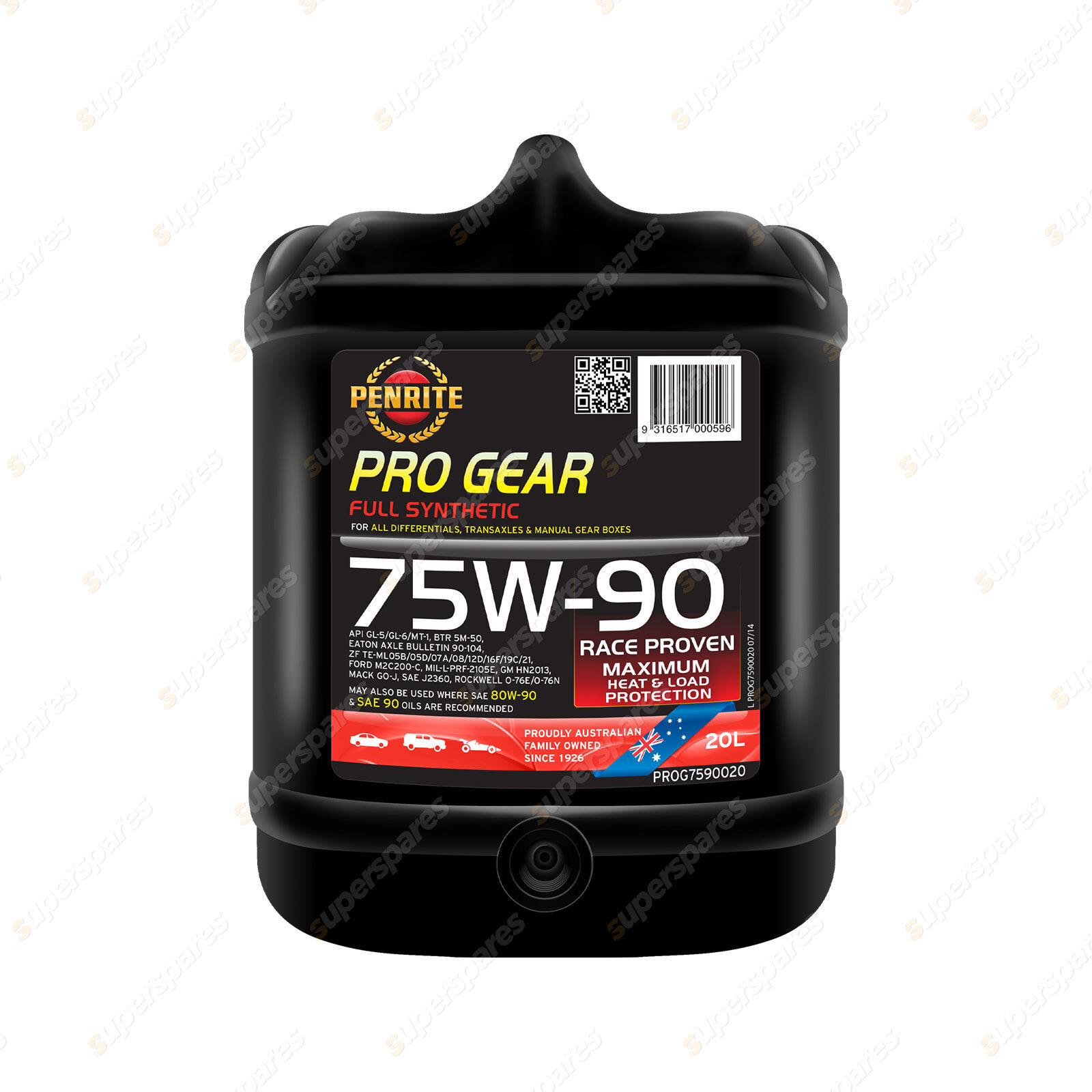 Penrite Pro Gear Full Synthetic Manual Gearbox Oil 75W-90 20L PROG7590020