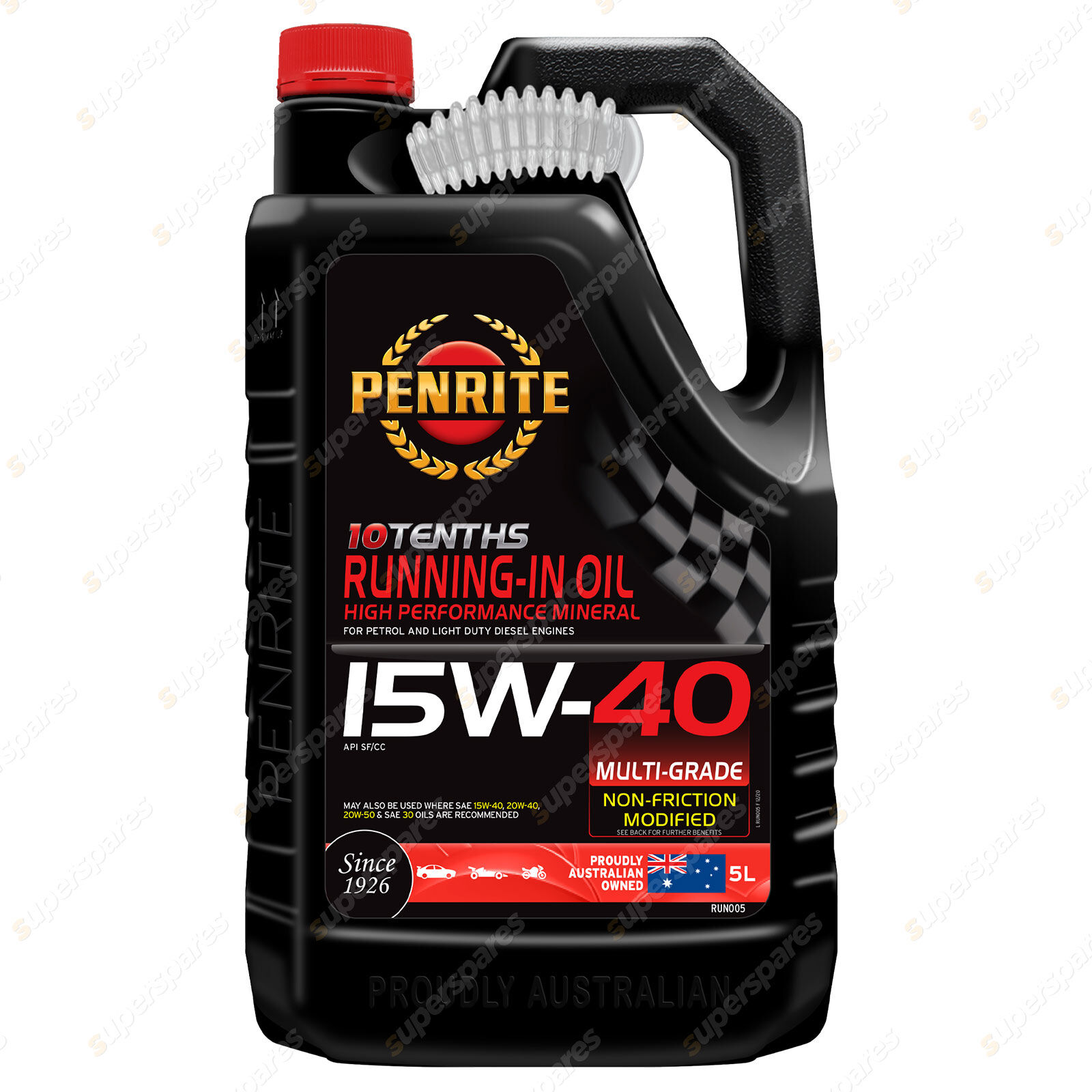 Penrite Premium Mineral 10 Tenths RUNNING-IN Oil 15W-40 Engine Oil 5L ...