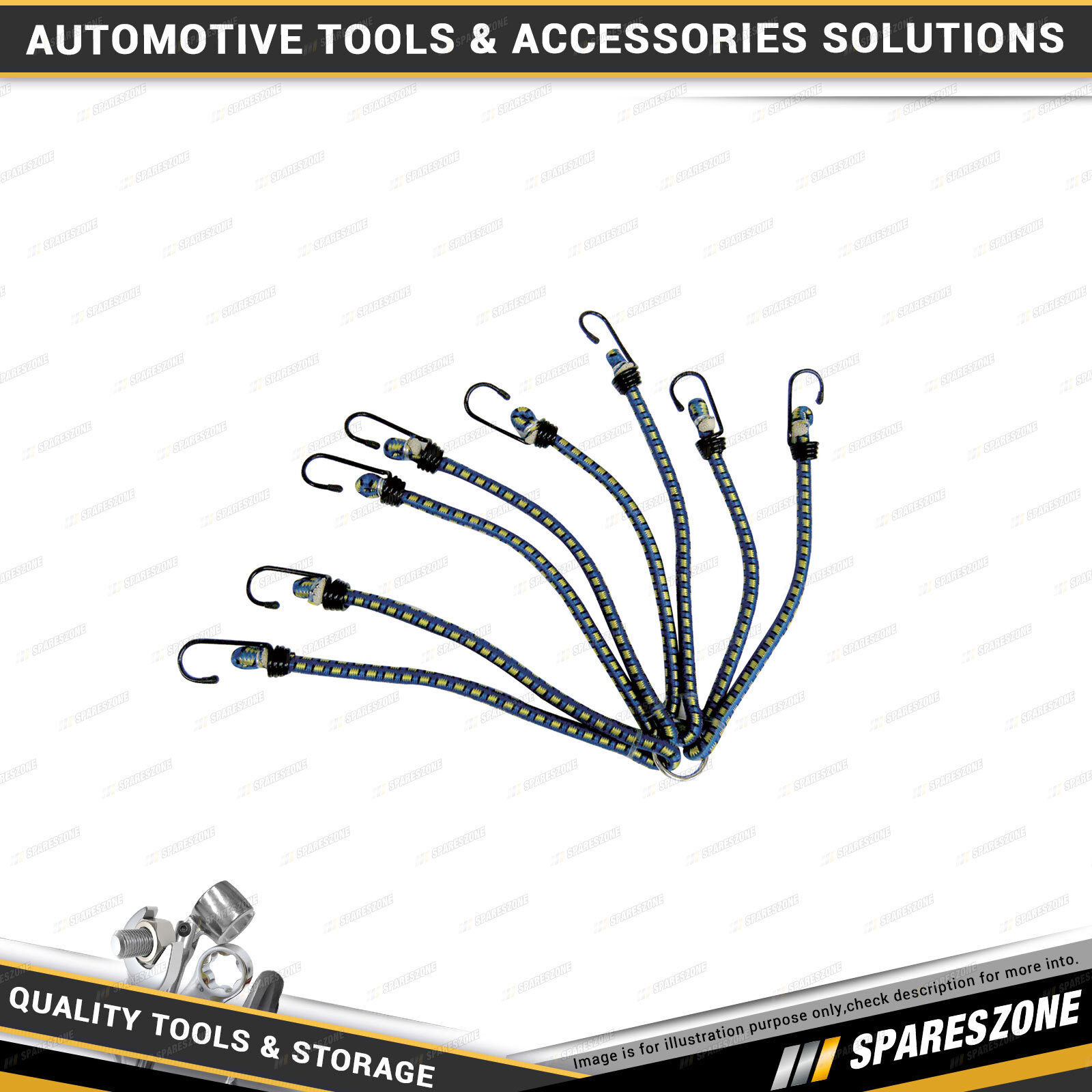 Loadmaster 10mm x 600mm 24" 8 Arms Octopus Strap Set - Rust Resistant ...