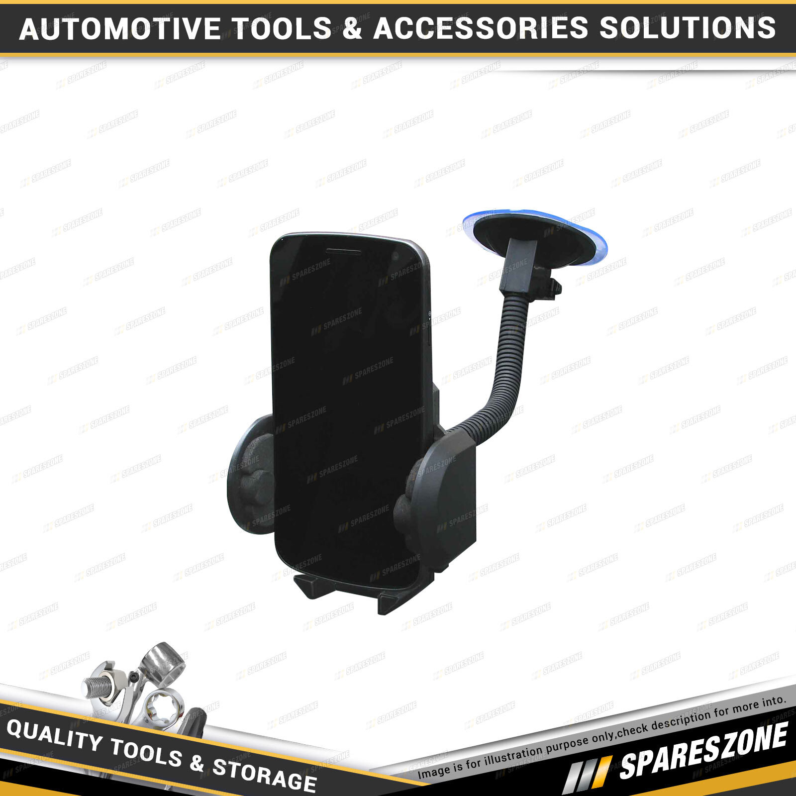 Pro-Kit Phone & GPS Cradle - with 200mm Flexible Arm Phone Holder ...