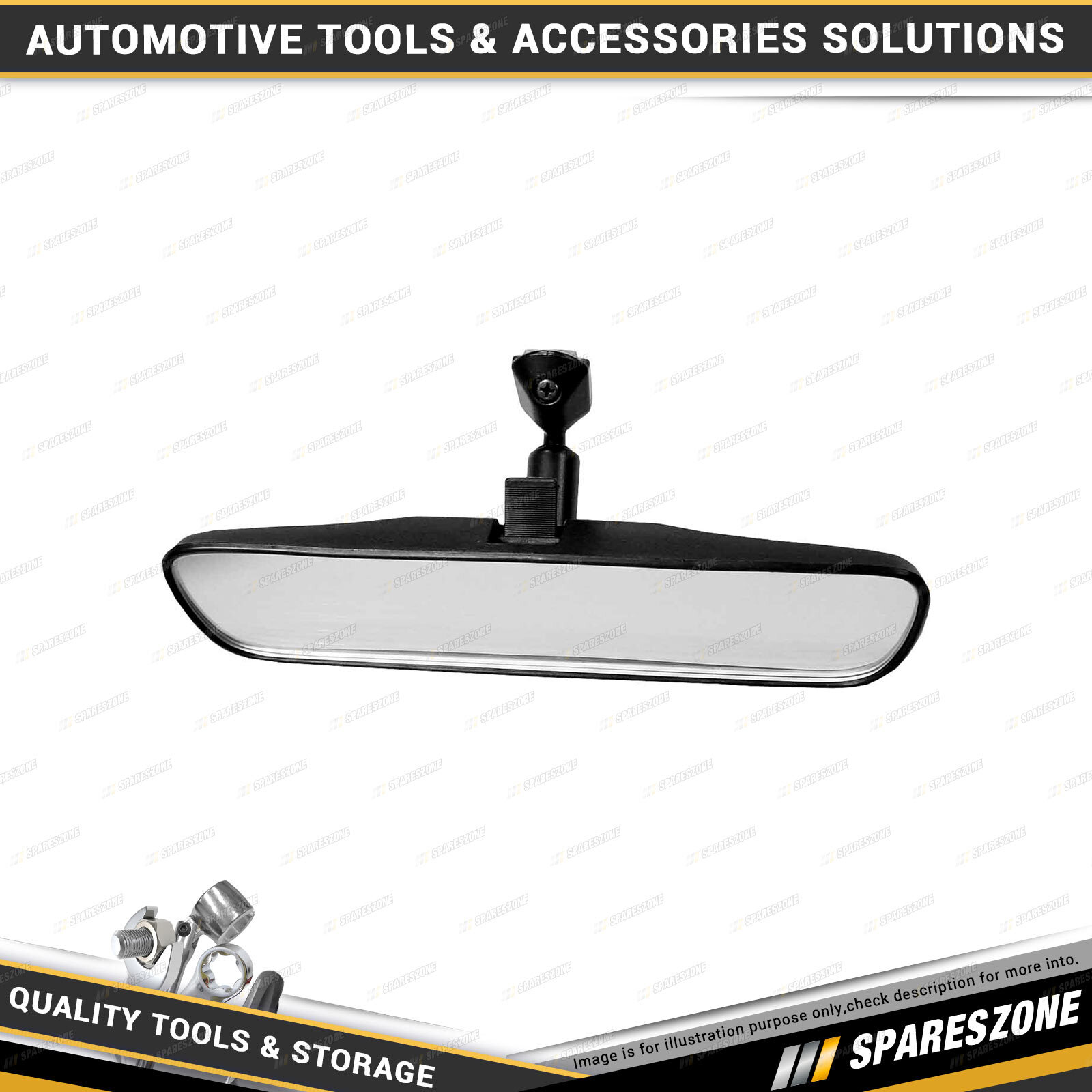 Pro-Kit Day/Night Rear Vision Mirror 10 Inch Stick On Non Glare ...