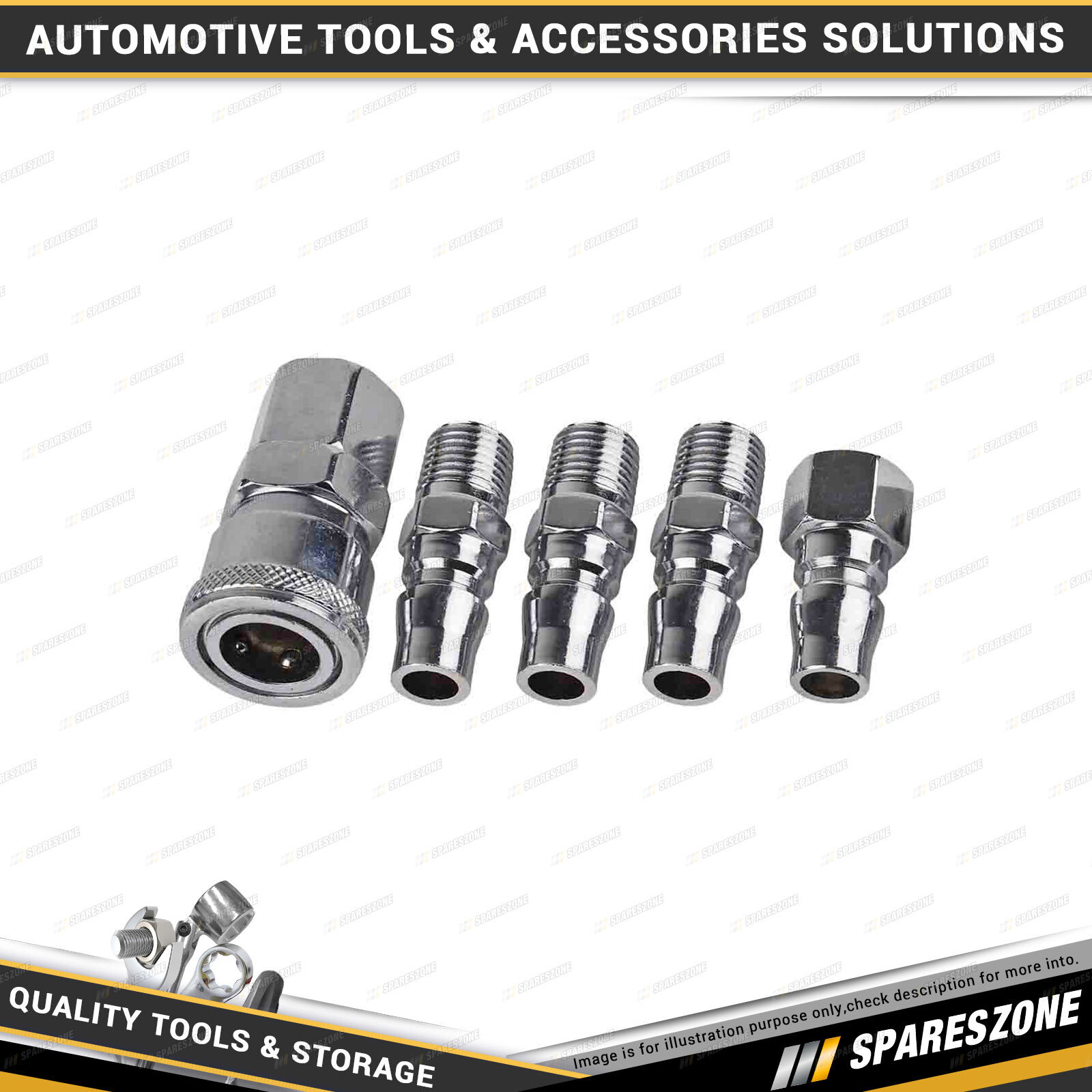 5 Pcs of PK Tool Nitto Style Quick Fit Coupling Set - Include Quick ...