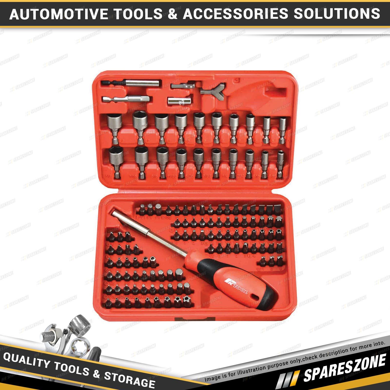 122 Pcs of PK Tool 1/4" Hex Dr Combination Screwdriver Bits Set with ...