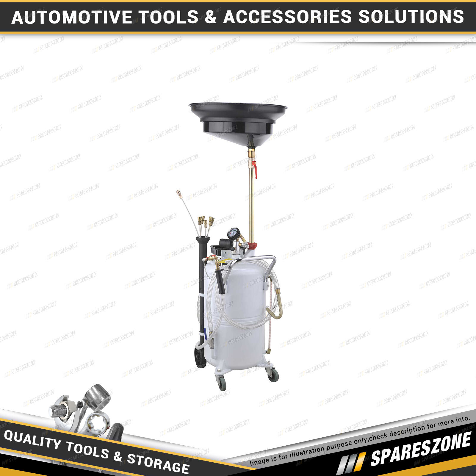 PK Tool Oil & Fluid Extractor & Waste Oil Drainer - with 6 Size Suction ...