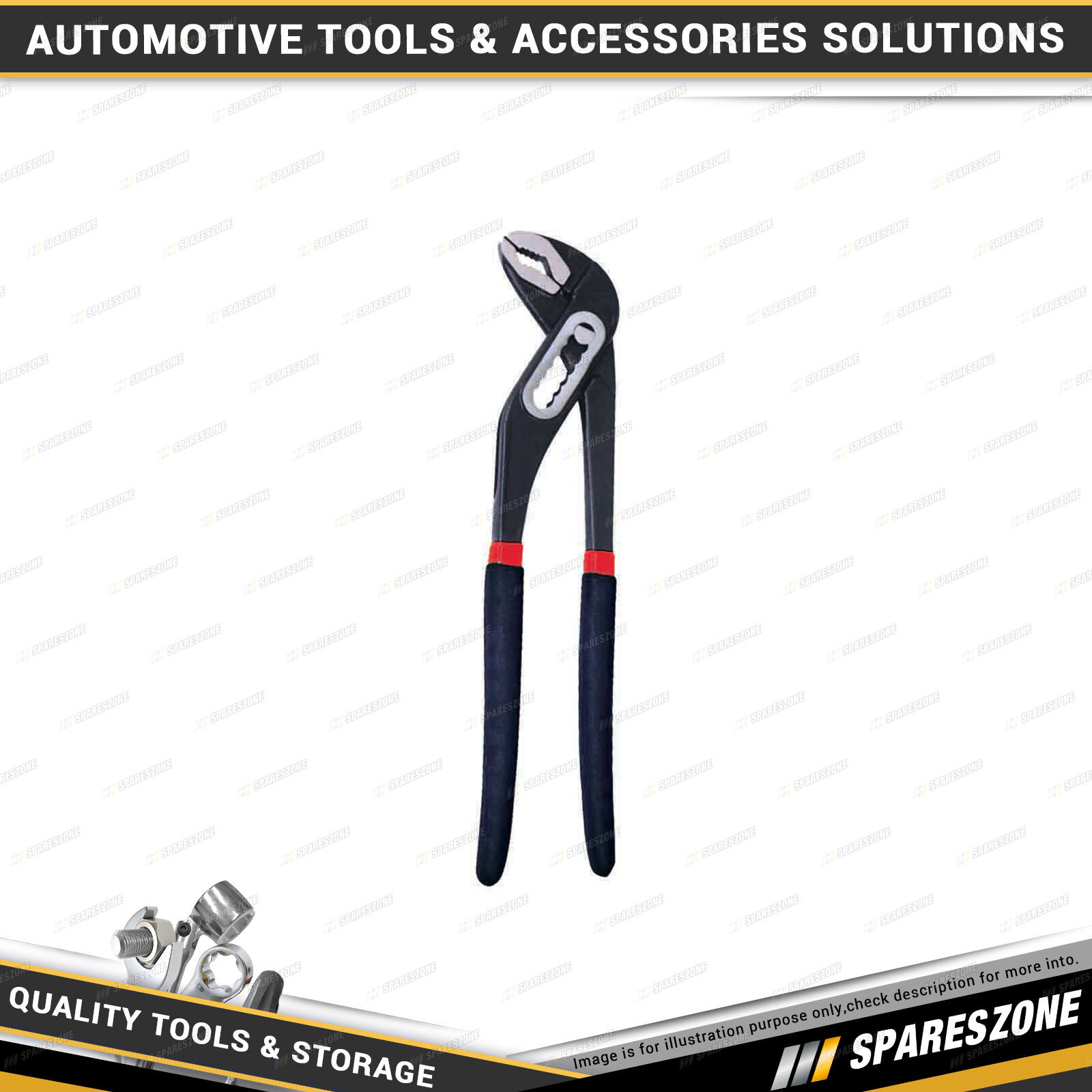 PK Tool 250mm 10 Inch Quick Adjust Multi-Grip Plier - with Self Locking Jaw