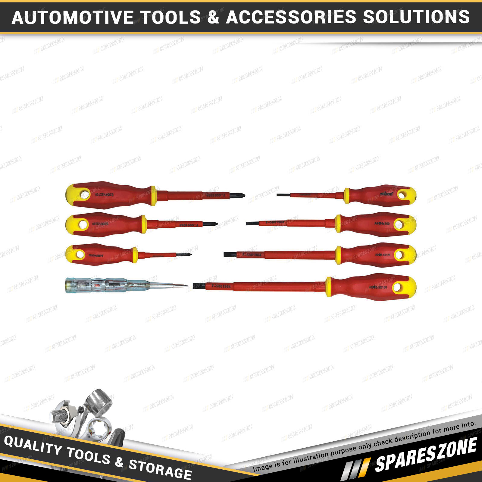 8 Pcs of PK Tool Insulated Electric Car Screwdriver Set with Circuit Tester