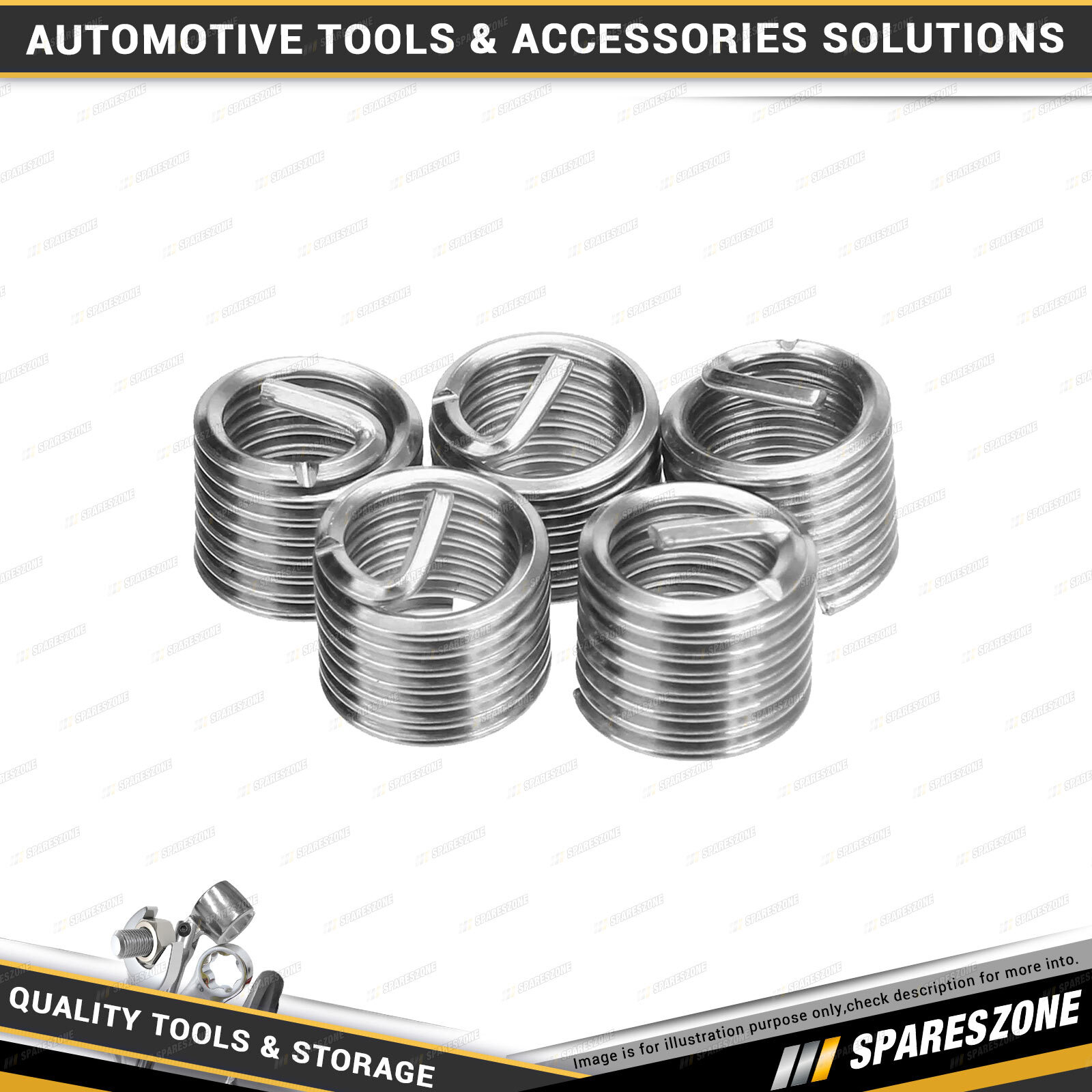 10 Pcs of PK Tool Thread Coil - Wire Thread Insert Set M8 x 1.25 x 12mm