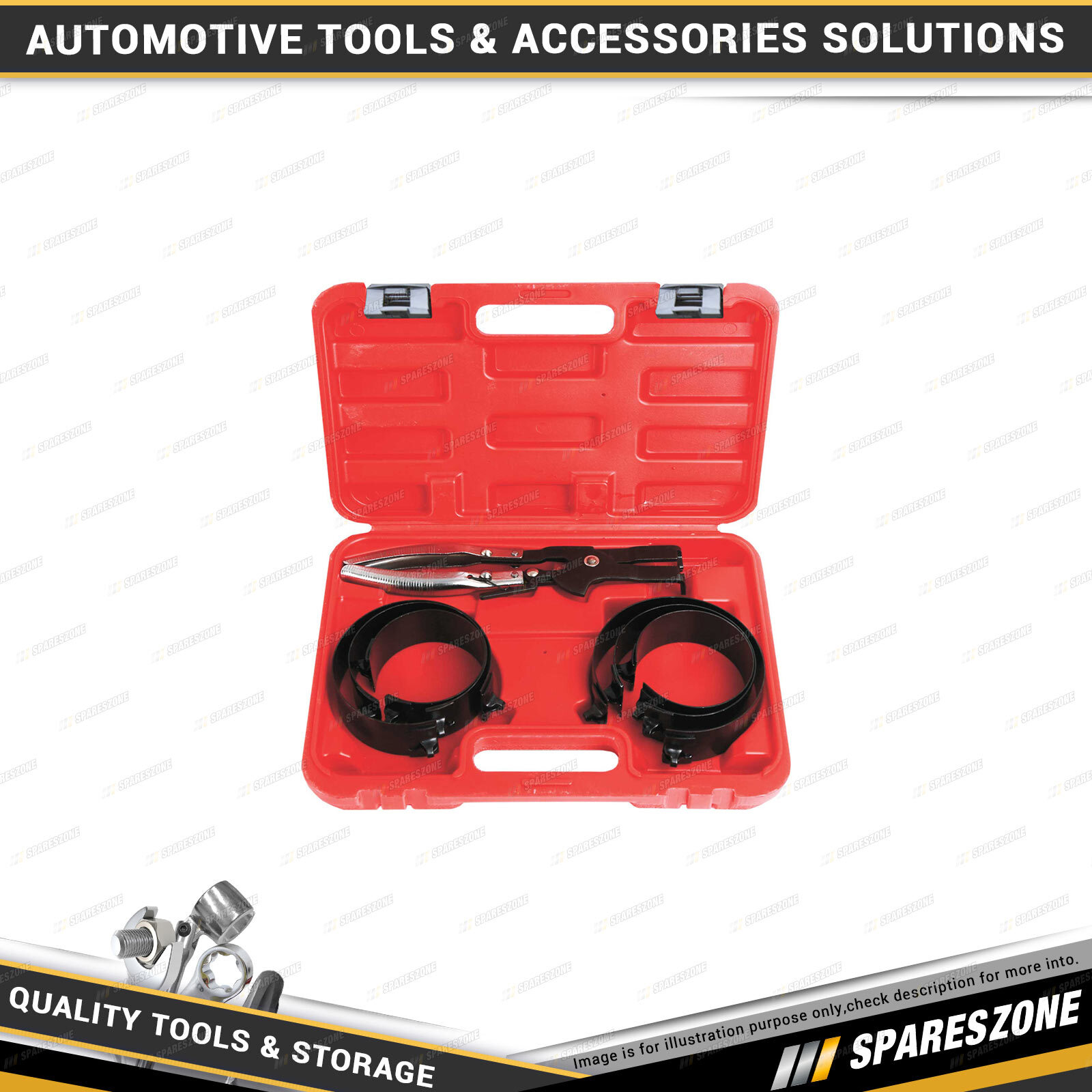 7 Pcss of PK Tool Piston Ring Compressor Set - Inclues 6 Ring ...