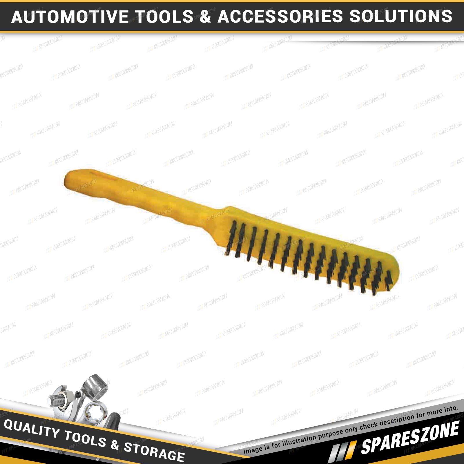 12 Pcs of PK Tool 27cm Four Row Steel Wire Brushes 4 Steel Rows ...