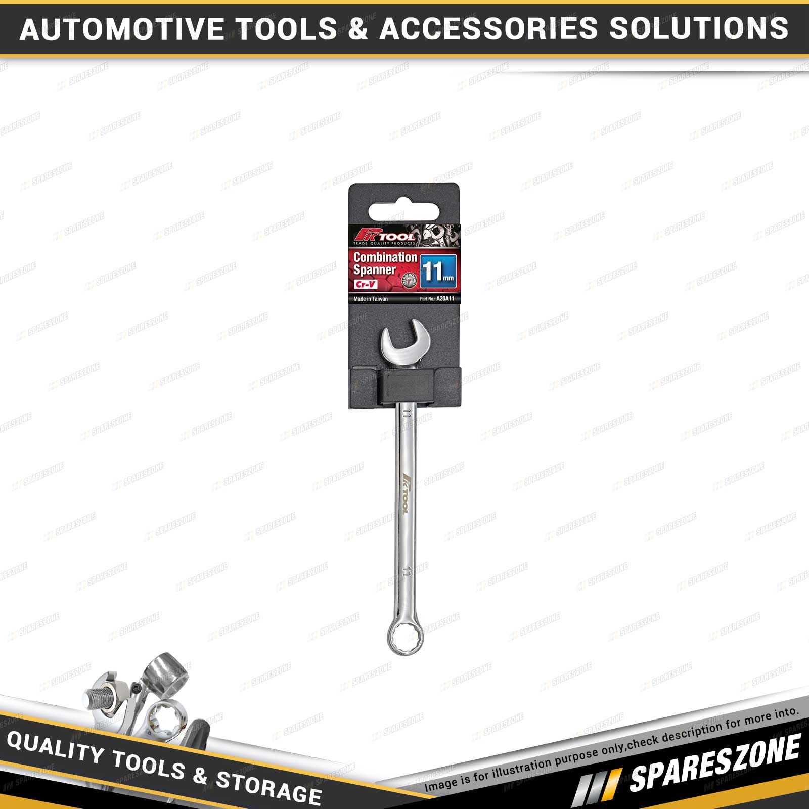 PK Tool 11mm Combination Spanner - 12 Point Ring Open End & Ring Cr-V