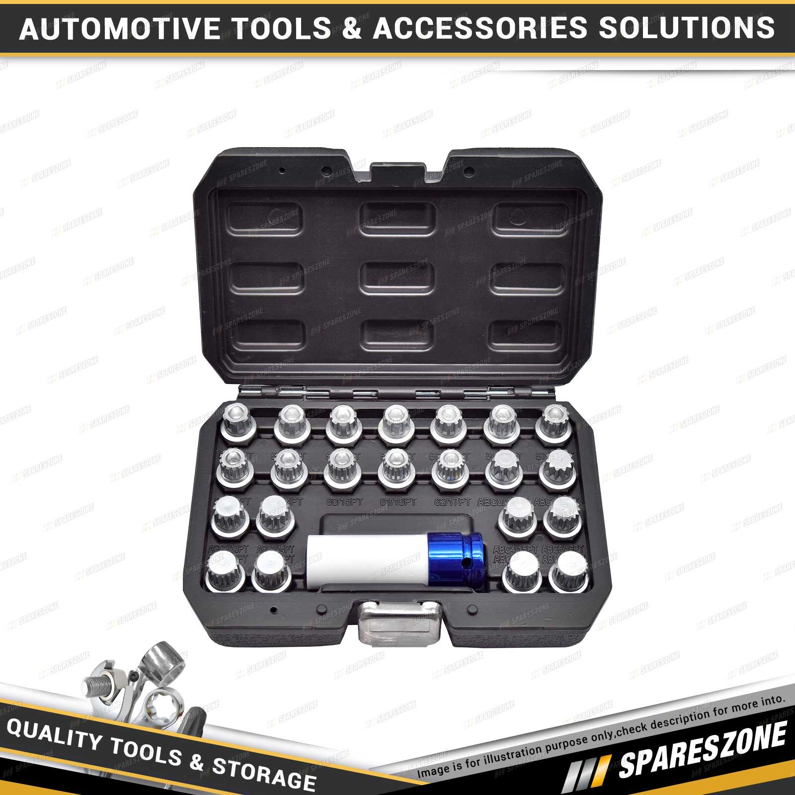 23 Pcs of PK Tool Spline Style Anti-Theft Locking Wheel Nut Socket Set ...