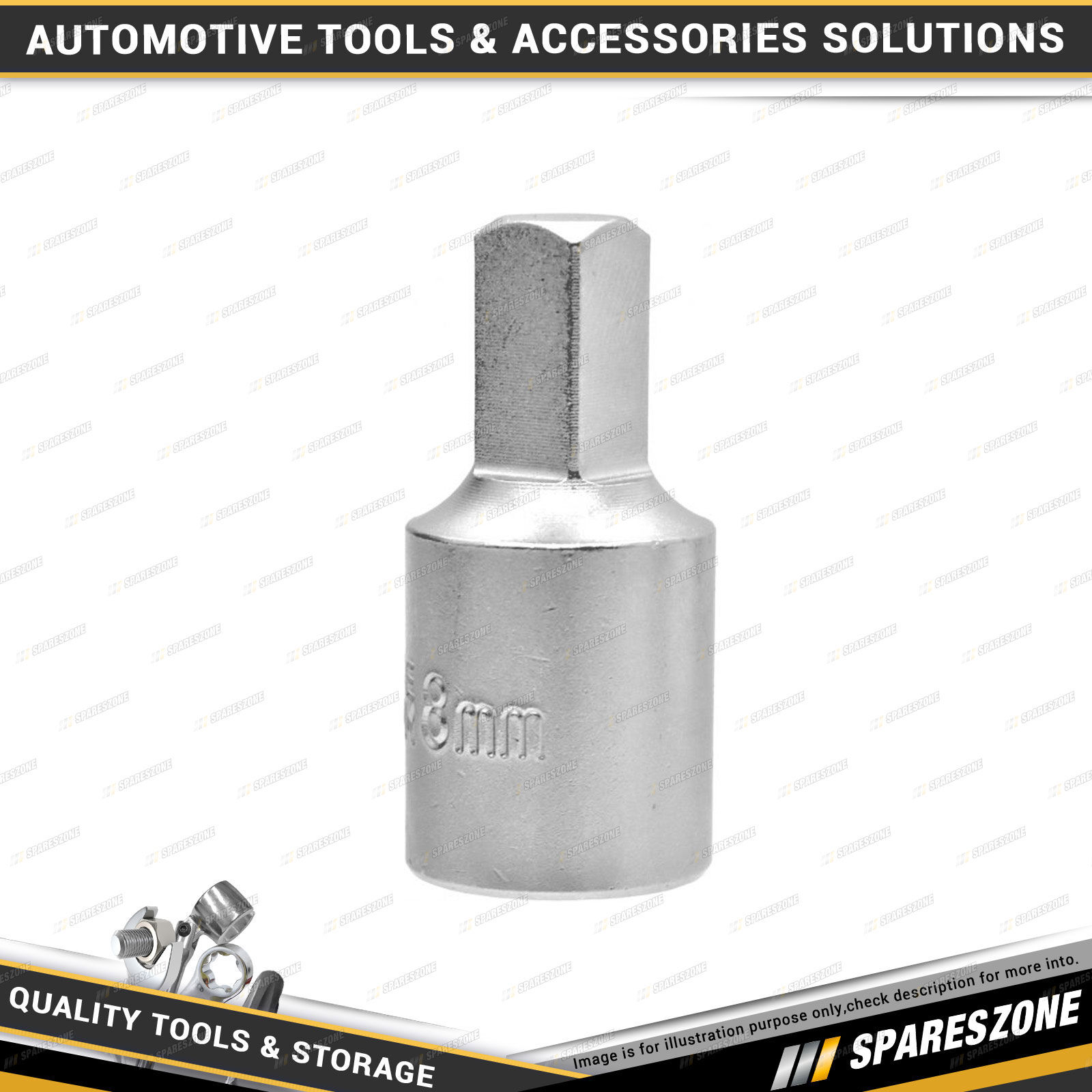 3/8" PK Tool Dr Square Head Sump Plug Tool - For Square Drive Sump Plugs