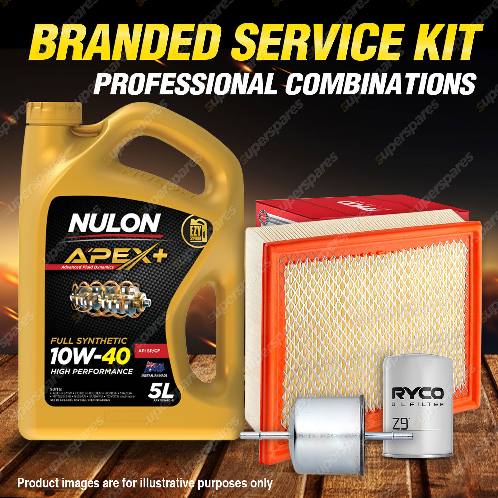Ryco Oil Air Fuel Filter 5L APX10W40 Service Kit for Ford Explorer UN ...